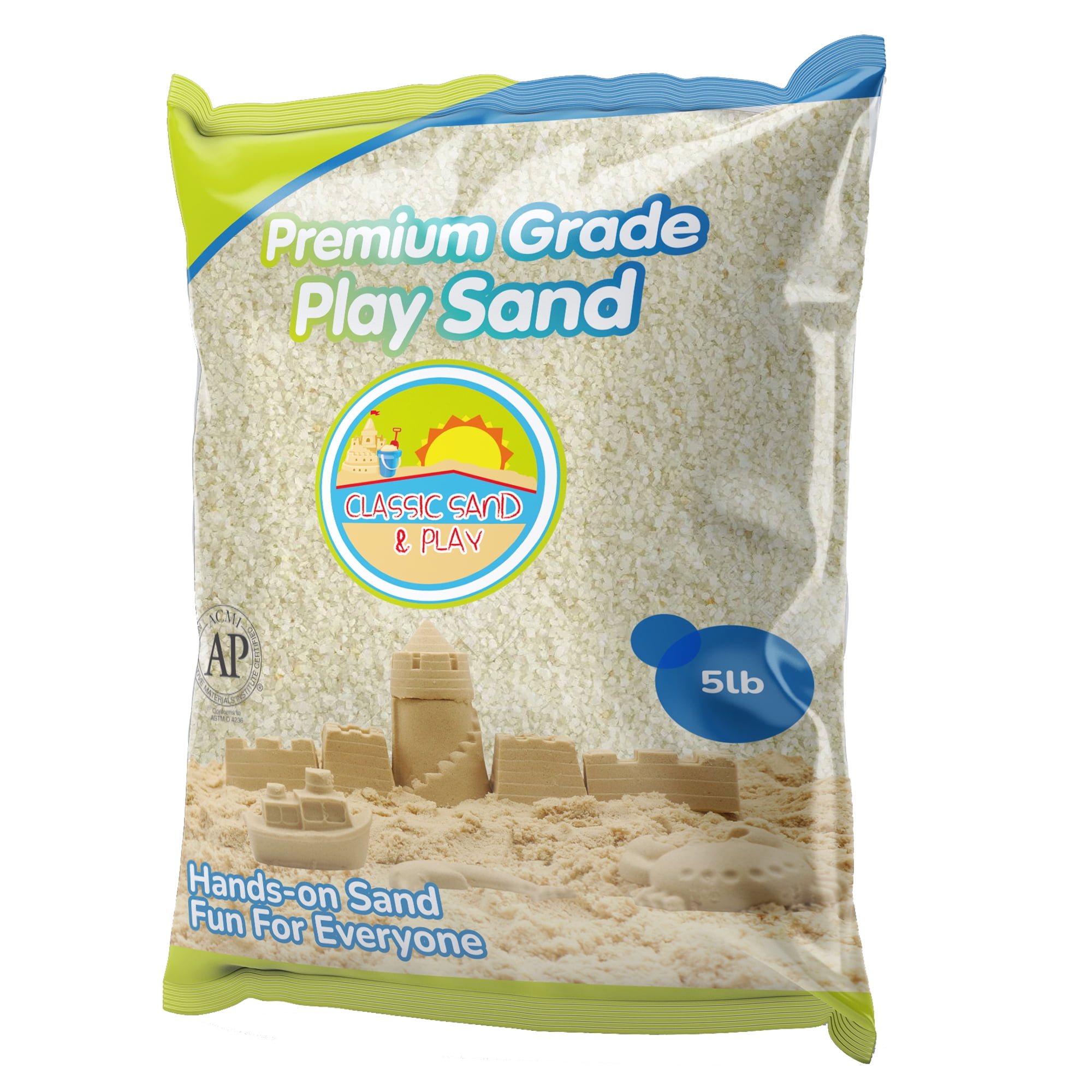 Classic Sand and Play, Natural Non-Toxic Sandbox Sand, 5 lb Bag, Soft ...