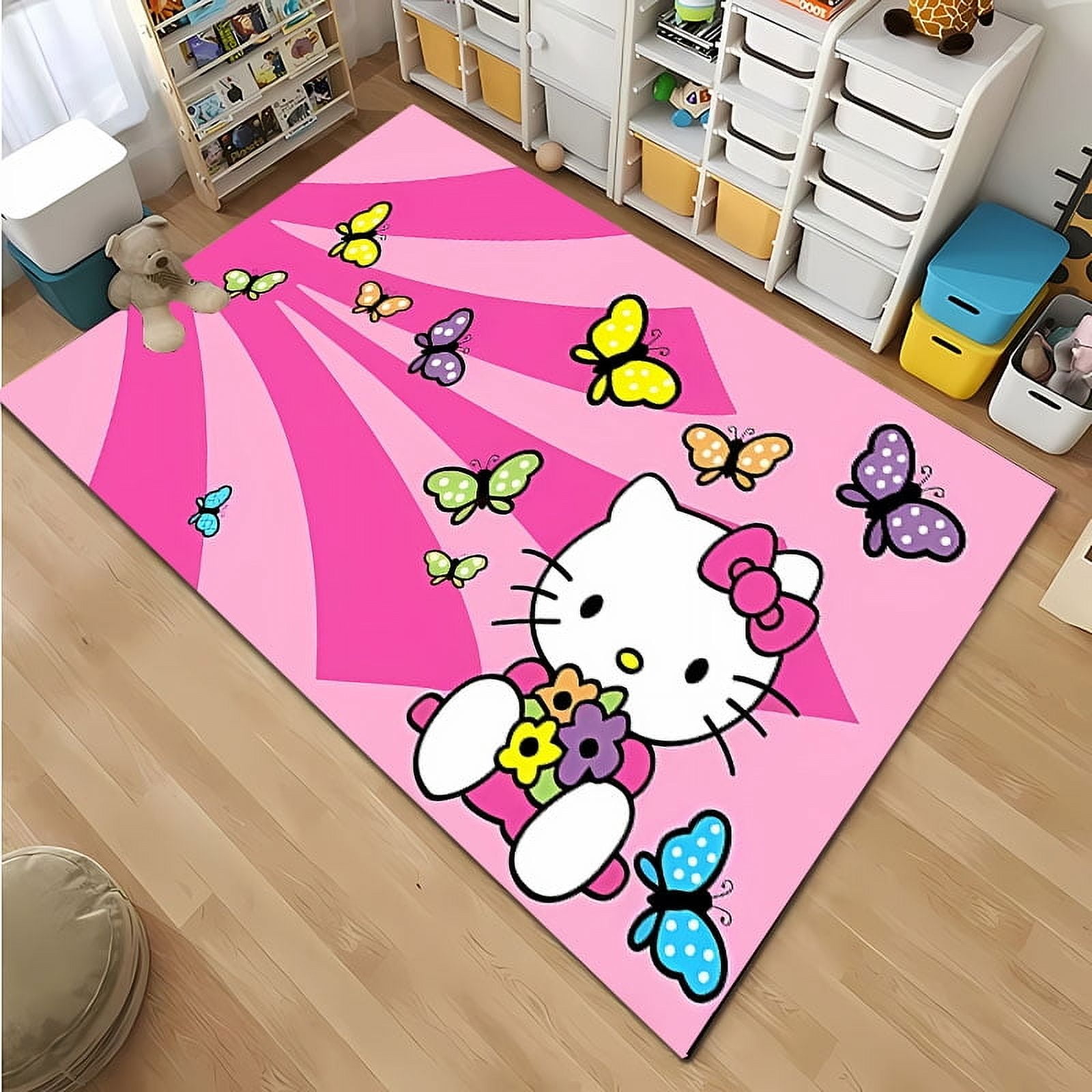 Classic Sanrio Hello Kitty Cartoon Area Carpet,Rug for Living Room ...
