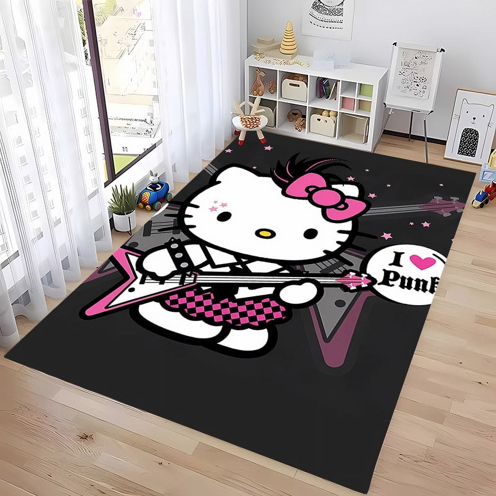 Classic Sanrio Hello Kitty Cartoon Area Carpet,Rug for Living Room ...