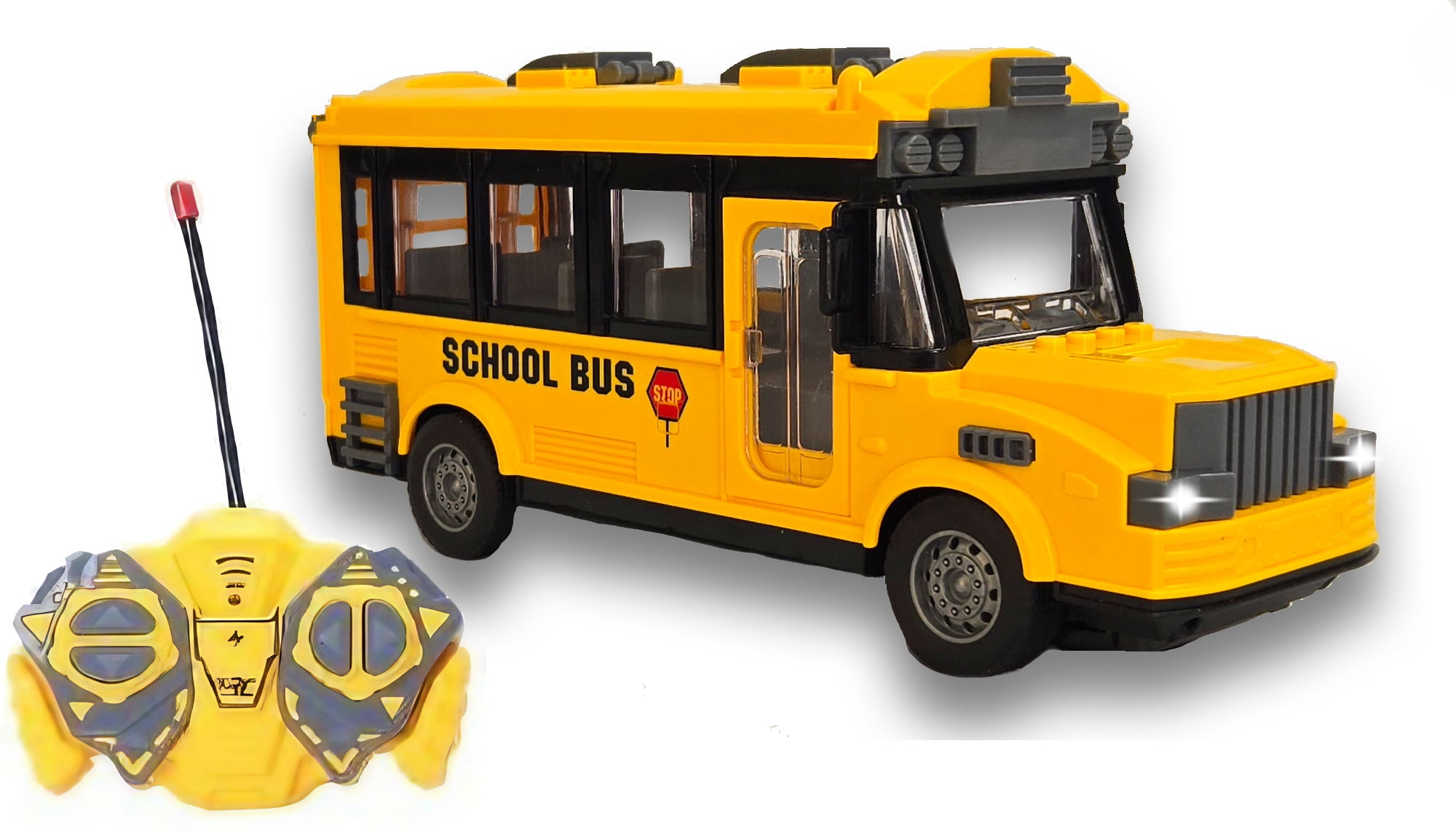 Classic School Bus City Toy RC Vehicles Opening Door - Walmart.com