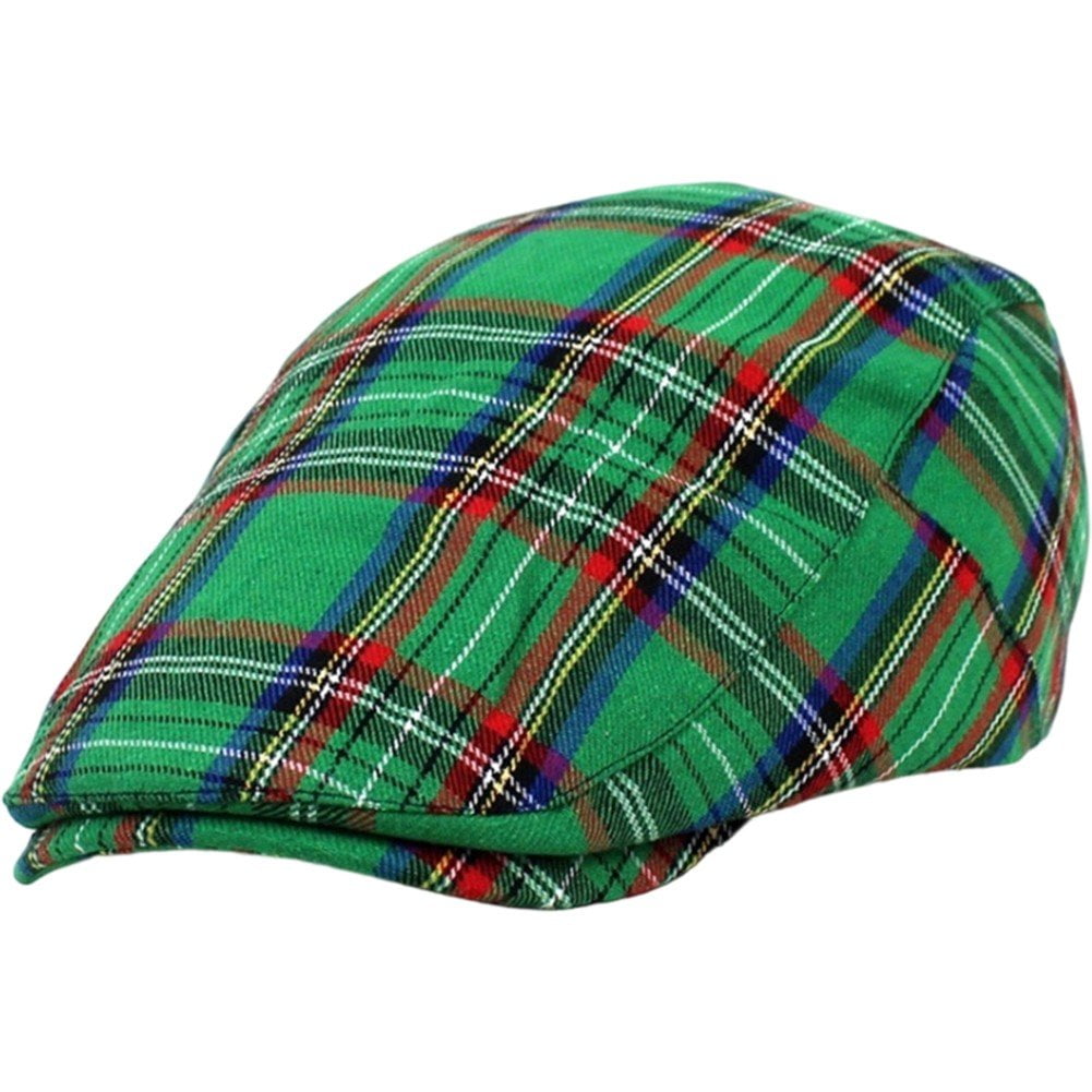 Classic Scottish Cotton Tartan Check Flat Cap - Men's Fashion Country ...