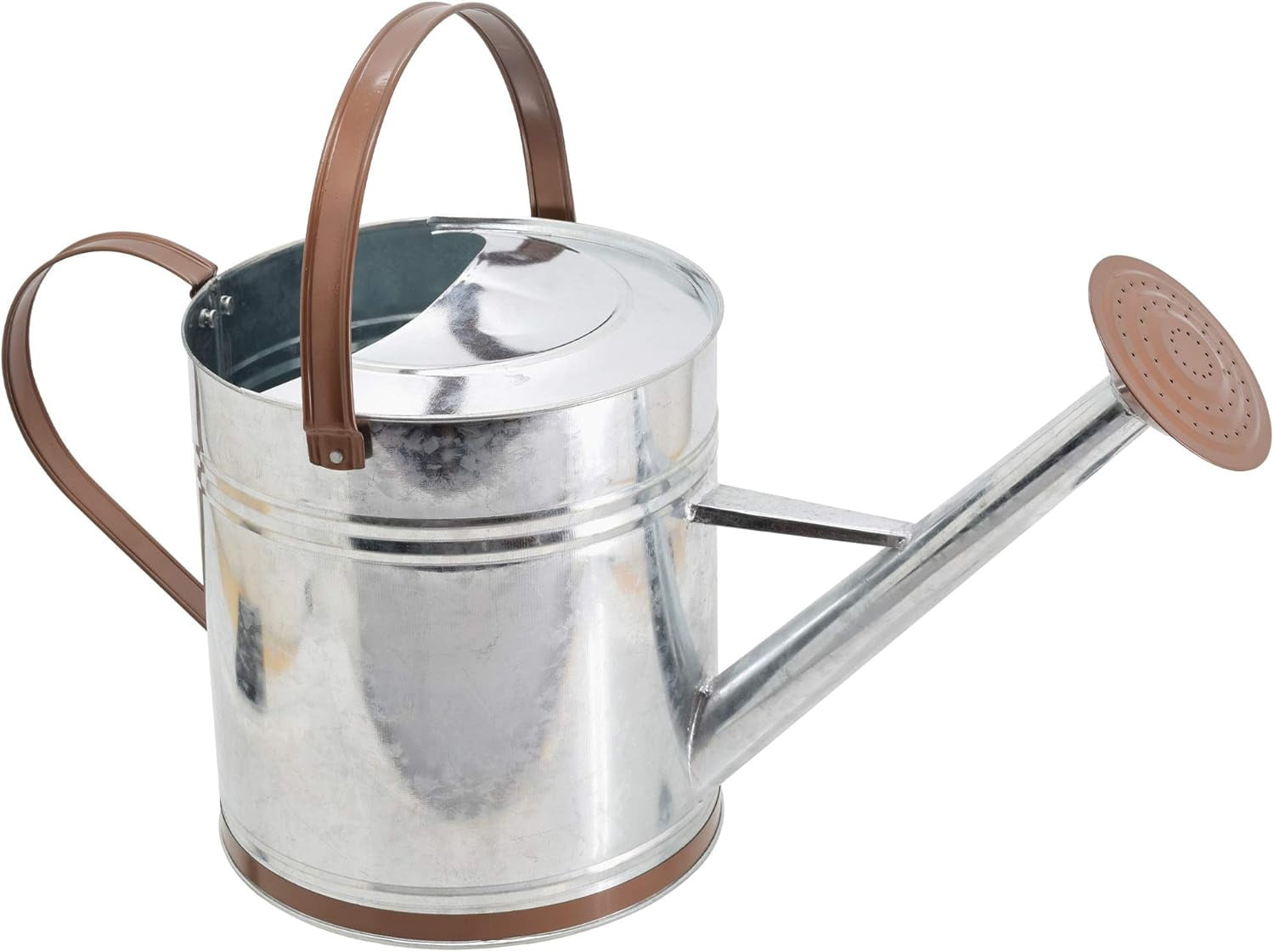 Classic Shiny Galvanized Metal Watering Can, Easy-Pour, Indoor and ...