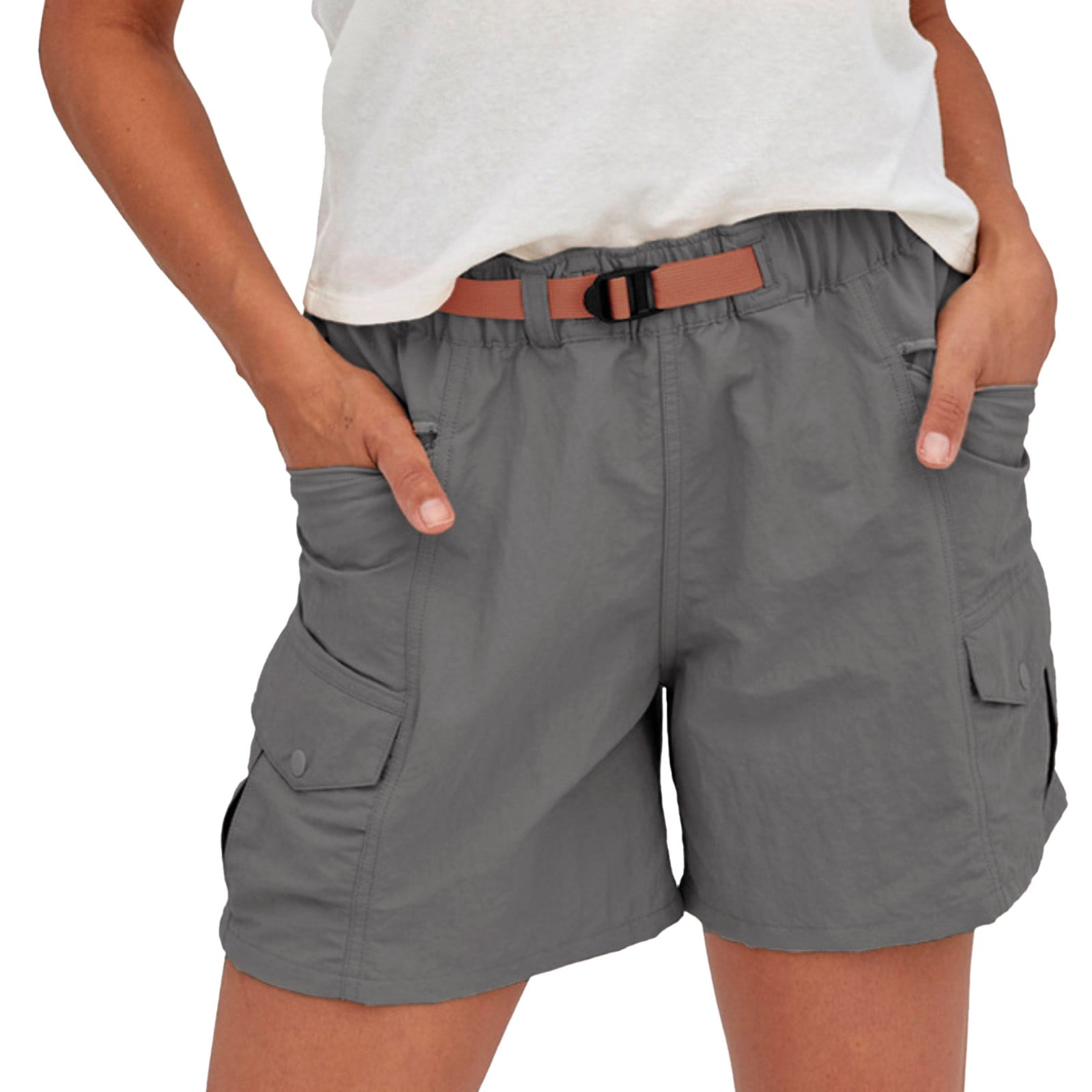Classic Shorts for Women Outdoor Everyday Cargo High Waist Hiking ...