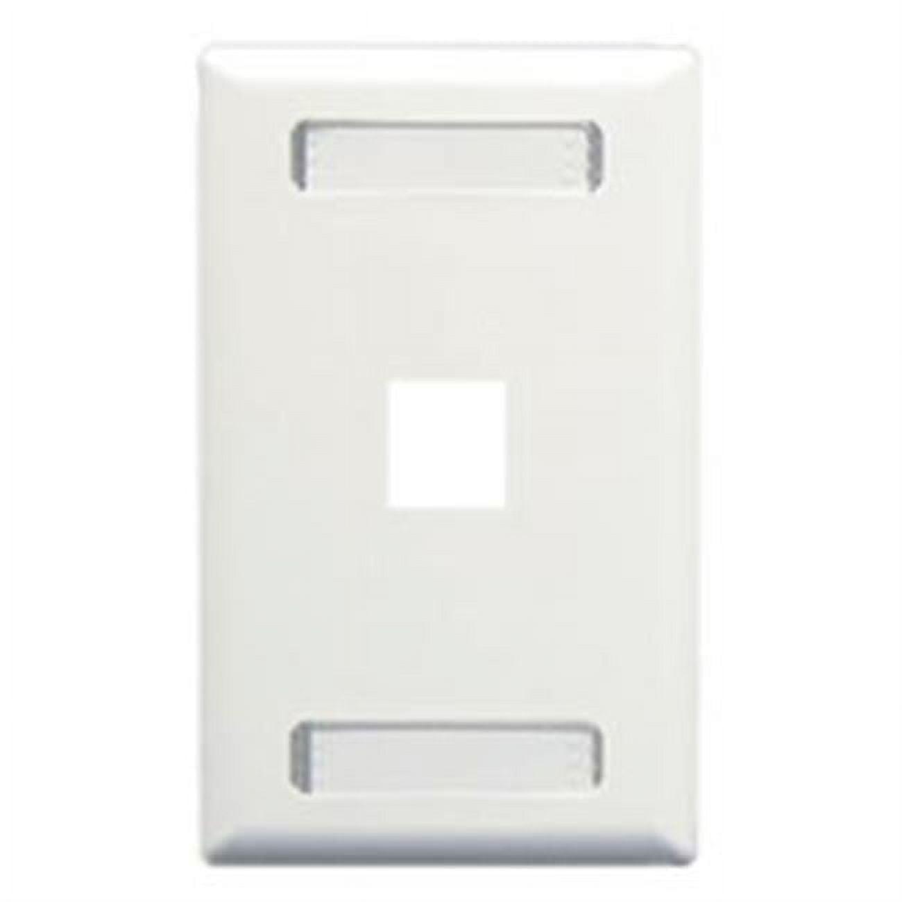 Classic Single Gang Faceplate With ID - White, 1 Port - Walmart.com