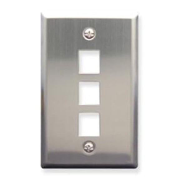 Classic Single Gang Stainless Steel Faceplate - 3 Port - Walmart.com
