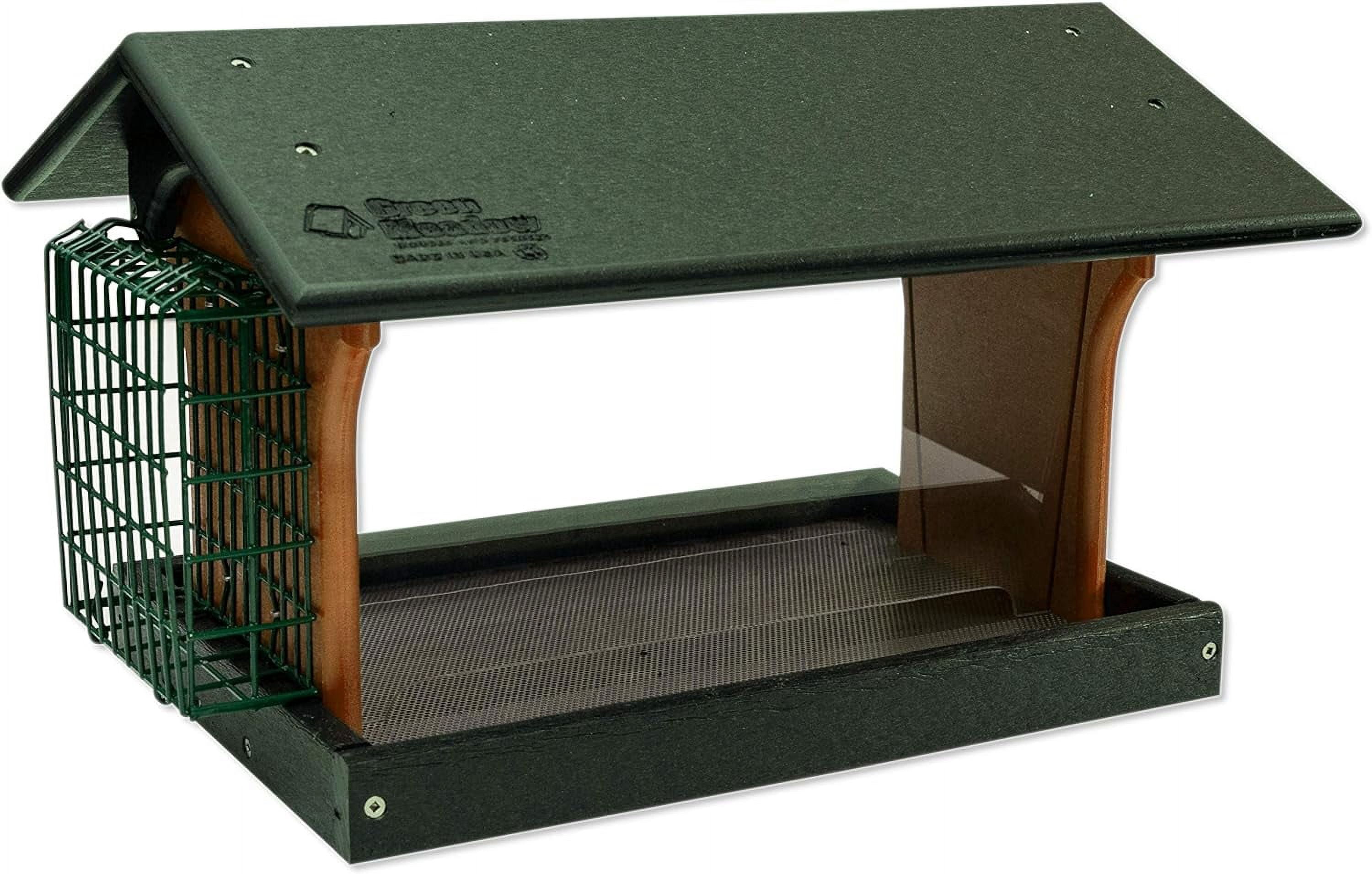 Classic Single Suet Poly Bird Feeder (Turf Green & Cedar, Mount Style ...