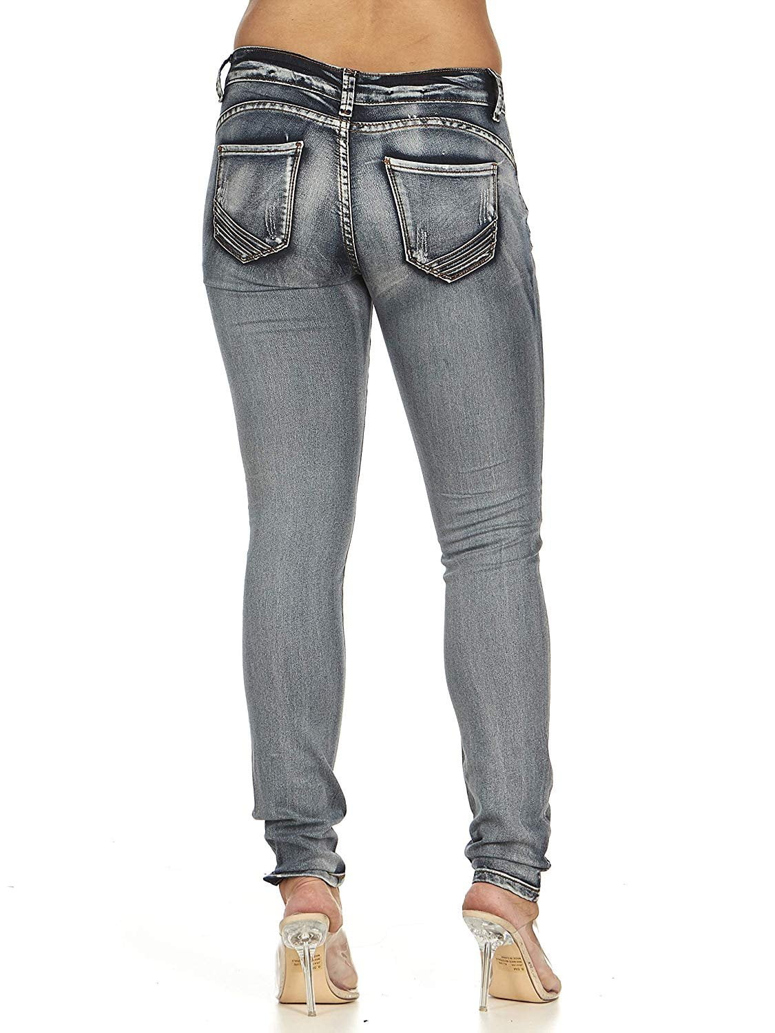 Classic Skinny Jeans for Teen Girls Slim Fit Stretch Stone Washed Jeans ...