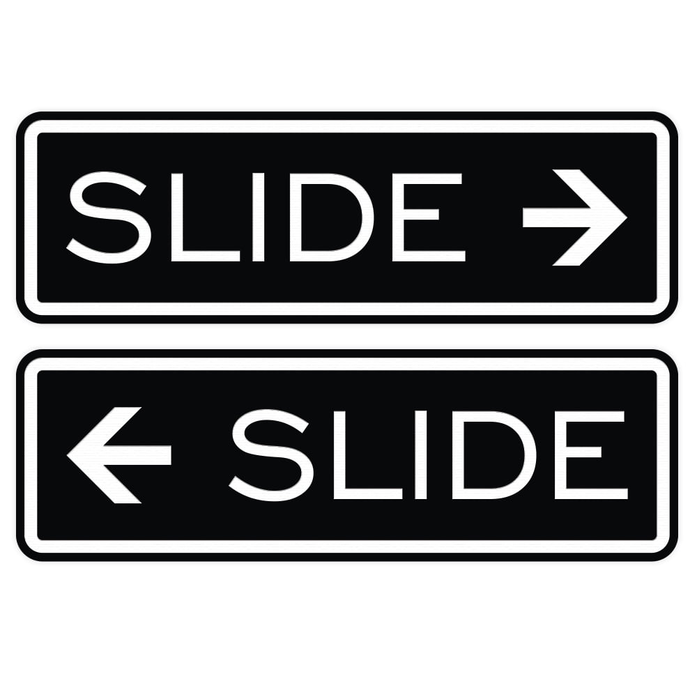 Classic Slide Door Sign - Black - Small - Walmart.com