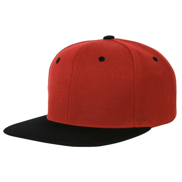 Classic Snapback Baseball Cap Plain Blank Snap Back Hat Two Tone ...
