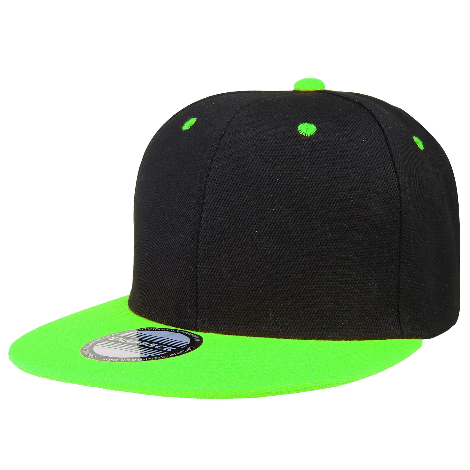 Classic Plain Snapback Hat Cap, Hip Hop Style, Flat Bill, Solid Color ...