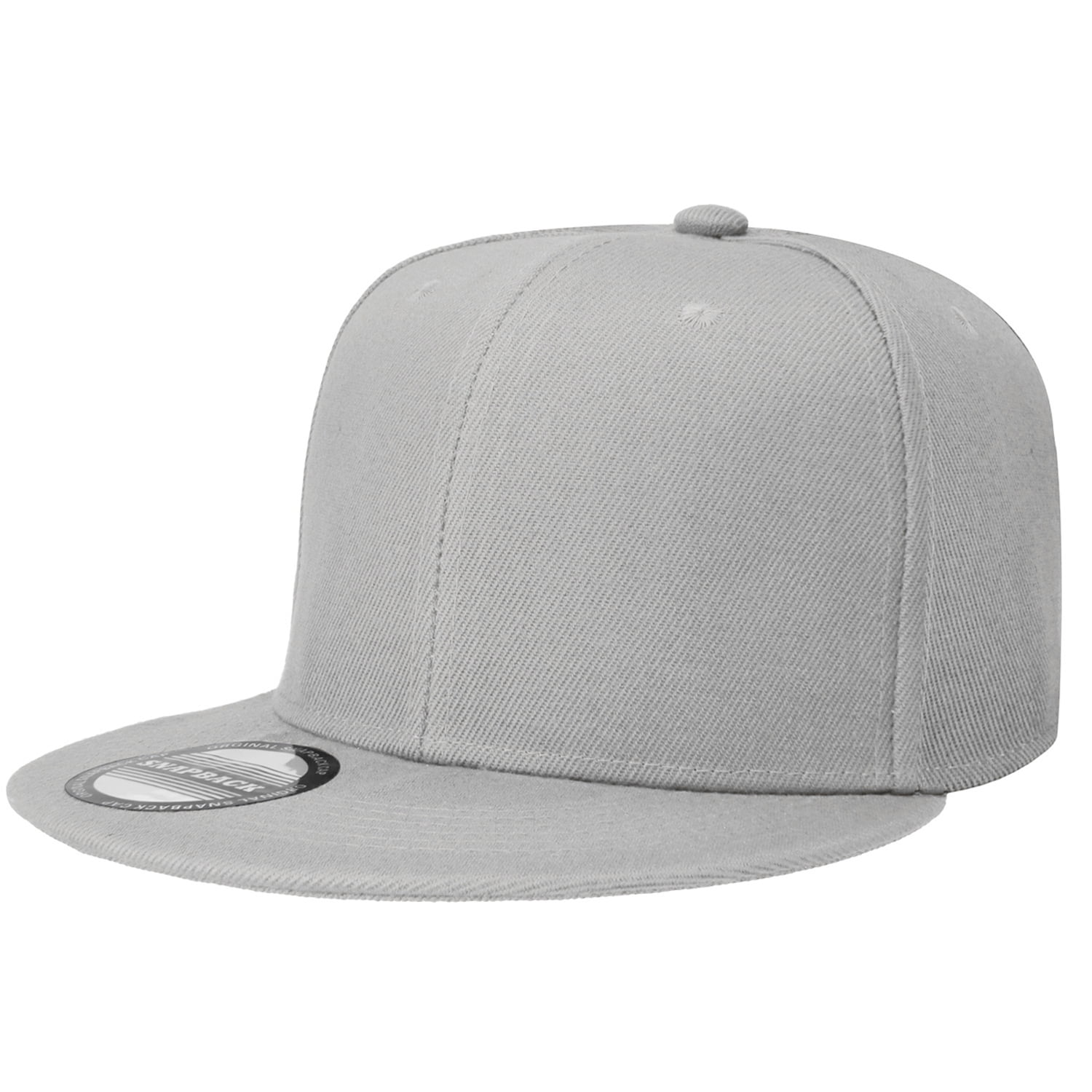 Classic Snapback Hat Cap Hip Hop Style Flat Bill Blank Solid Color ...