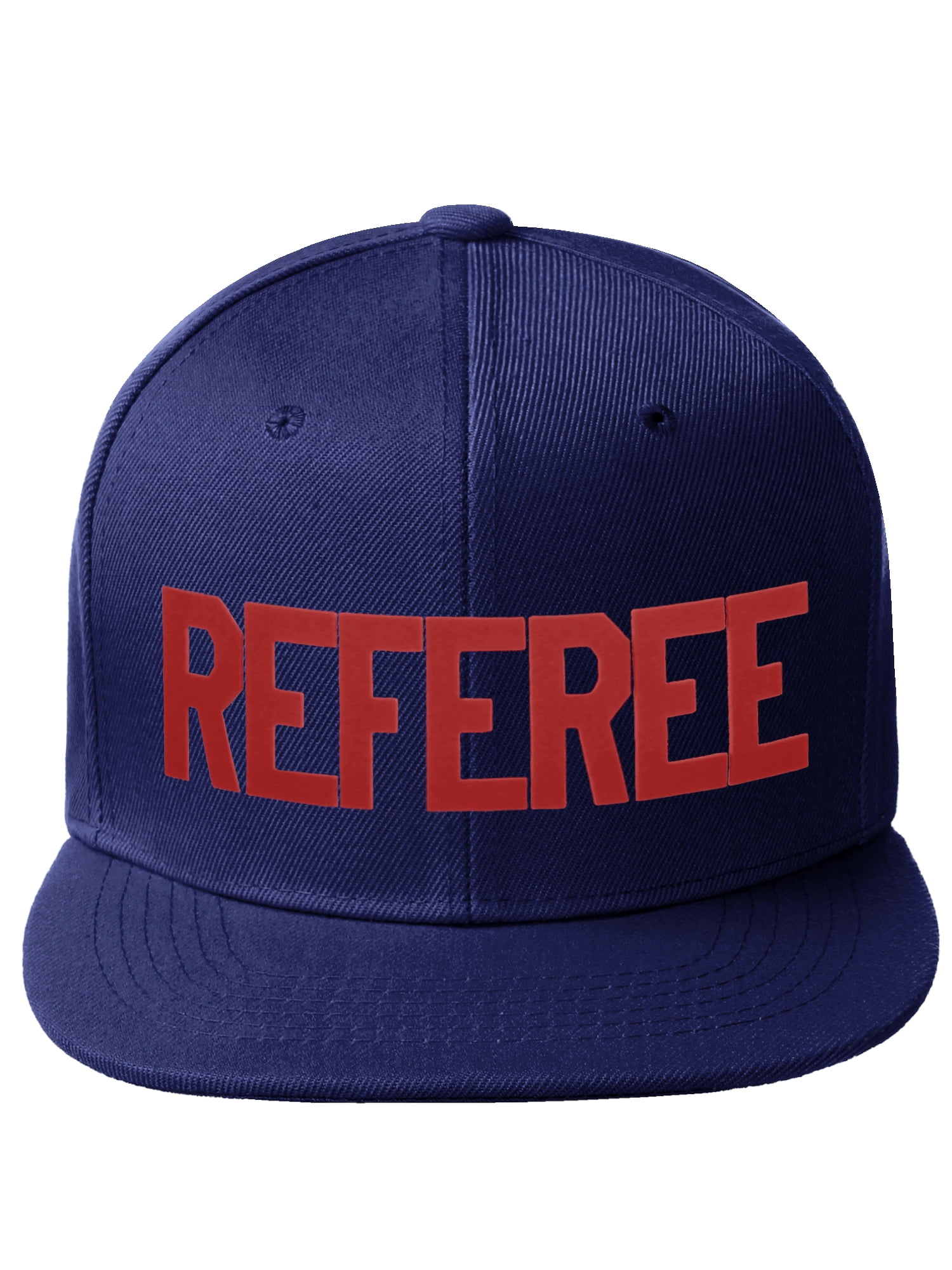 Classic Snapback Referee Hat High Profile Flat Bill Visor Adjustable ...
