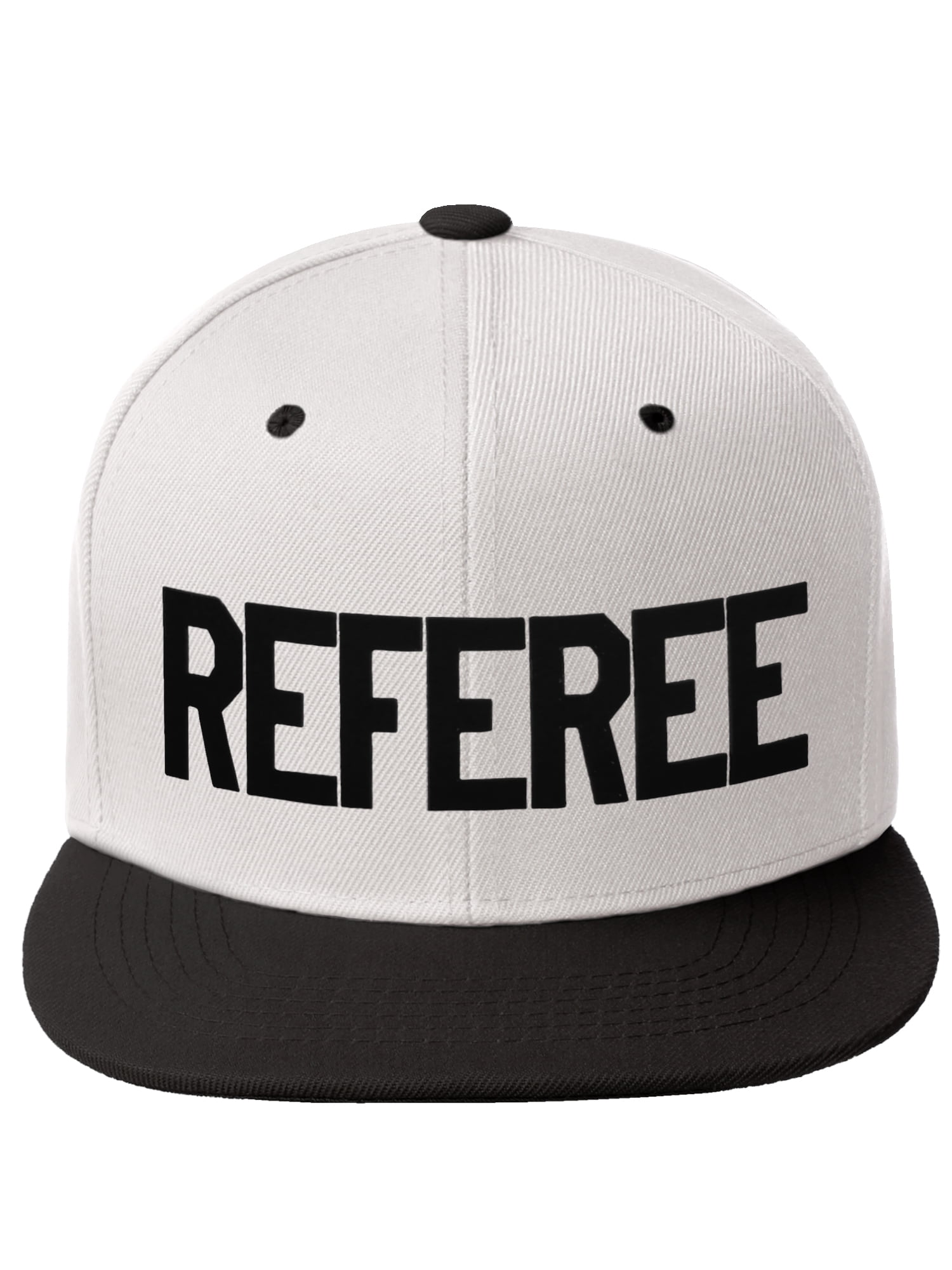 Classic Snapback Referee Hat High Profile Flat Bill Visor Adjustable ...