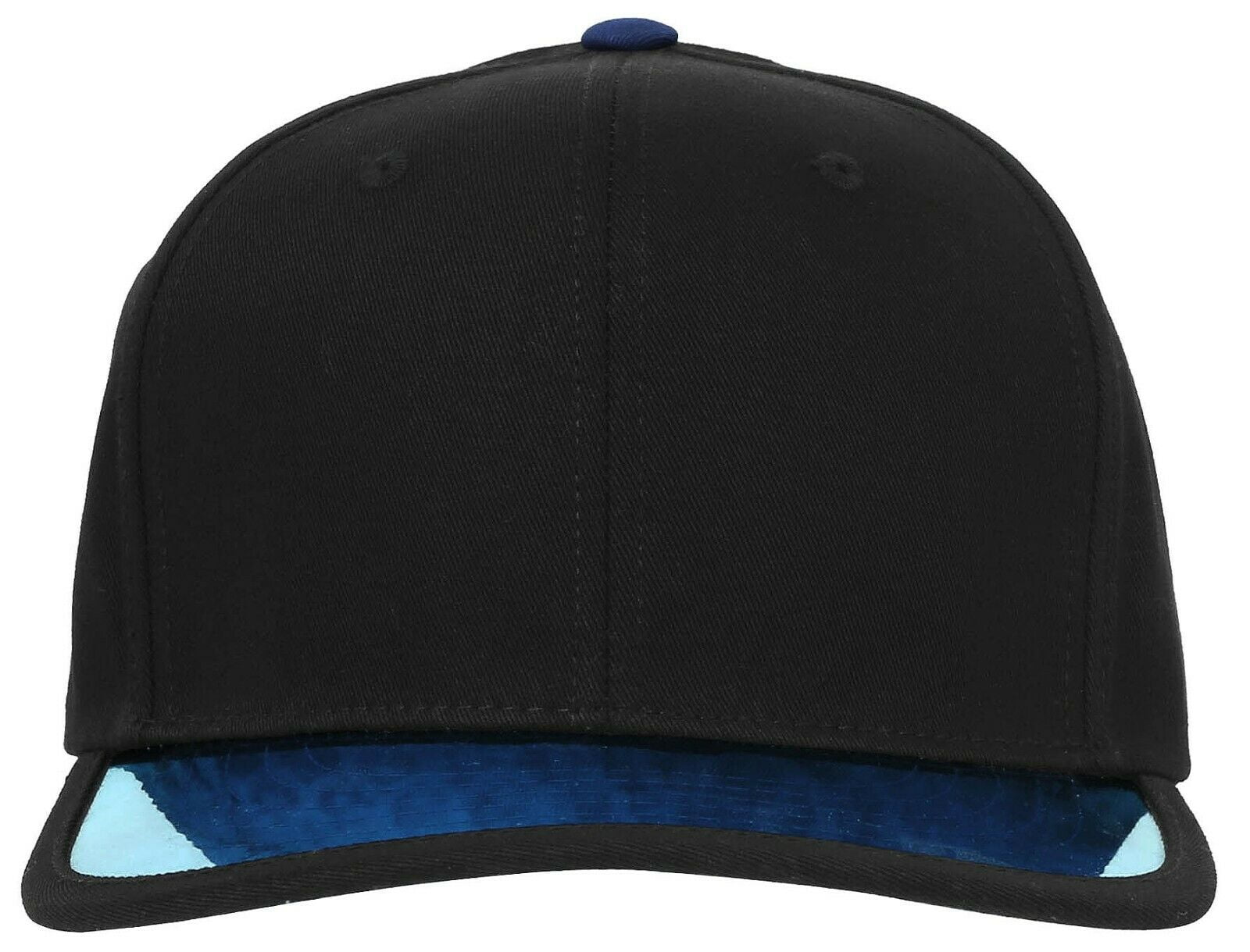 Classic Snapback Solid Basic Baseball Cap UV Protect Color Brim Plain ...