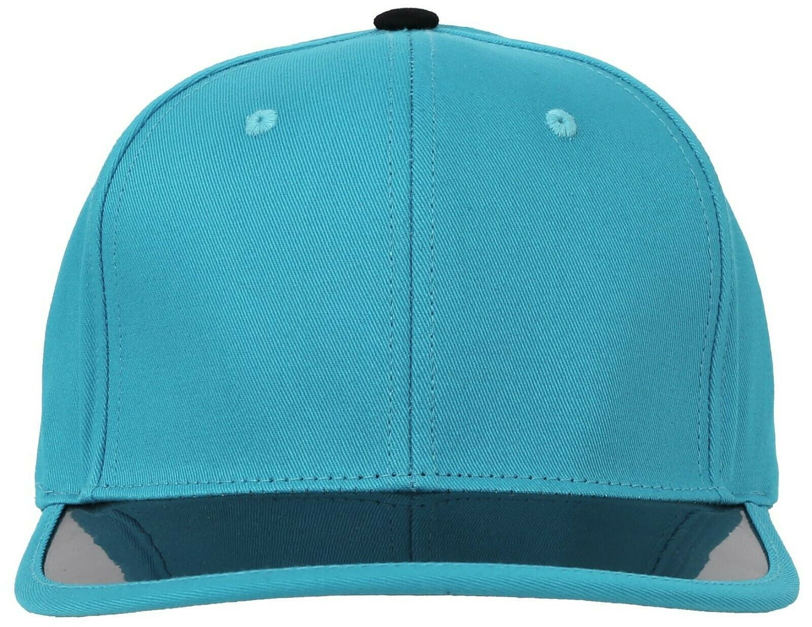 Classic Snapback Solid Basic Baseball Cap UV Protect Color Brim Plain ...