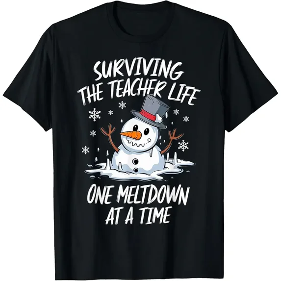Classic Snowman Design Cozy Winter Seasonal Holiday Style Tee Unisex T ...