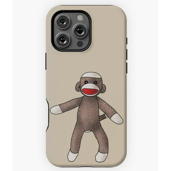 Classic Sock Monkey Painting Toy N6829 Phone Case for iPhone 17 16 15 ...
