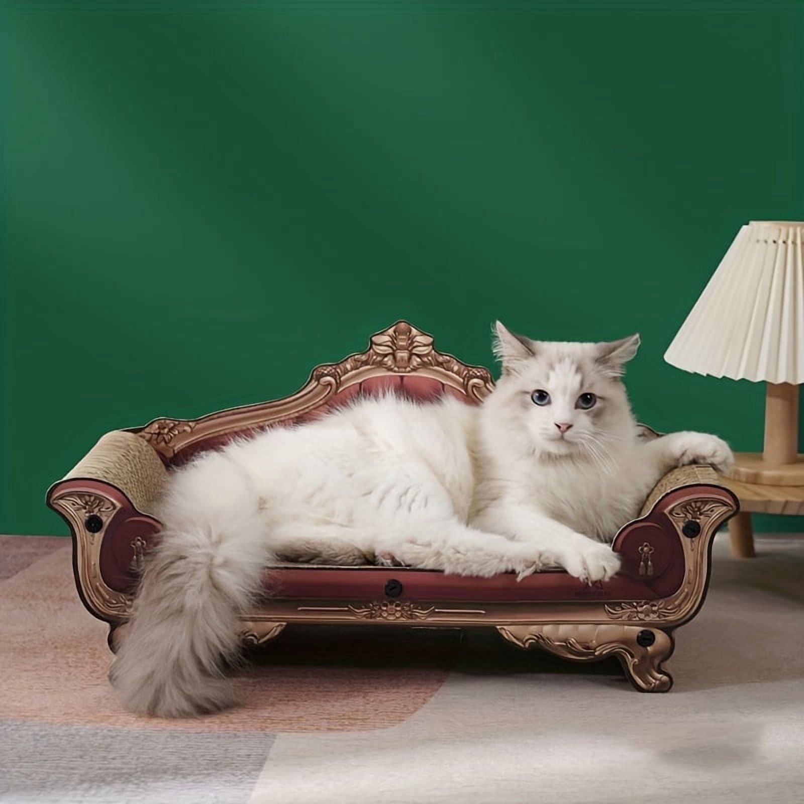 Classic Sofa-Style Cat Scratcher Lounge - Stackable Corrugated ...