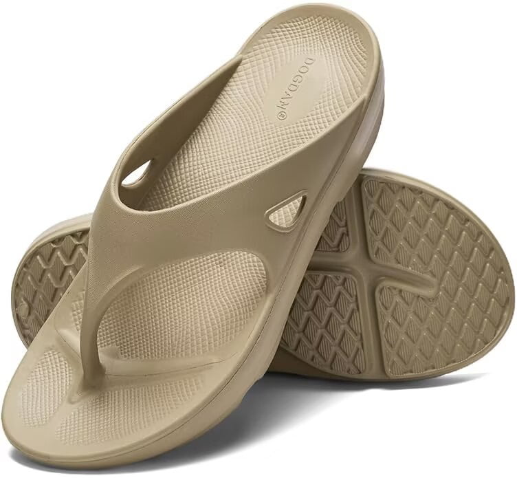 Classic Solid Color Men Man's Flip-Flops, Soft Non-Slip Indoor ...