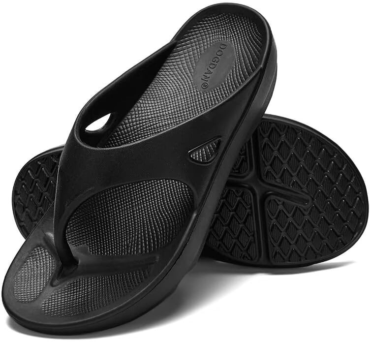 Classic Solid Color Women Woman's Flip-Flops, Soft Non-Slip Indoor ...