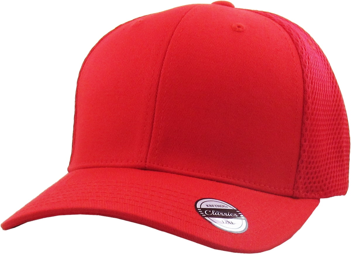 Classic Solid Stretch Meshback Cotton Twill Fitted Hat Spandex Headband ...