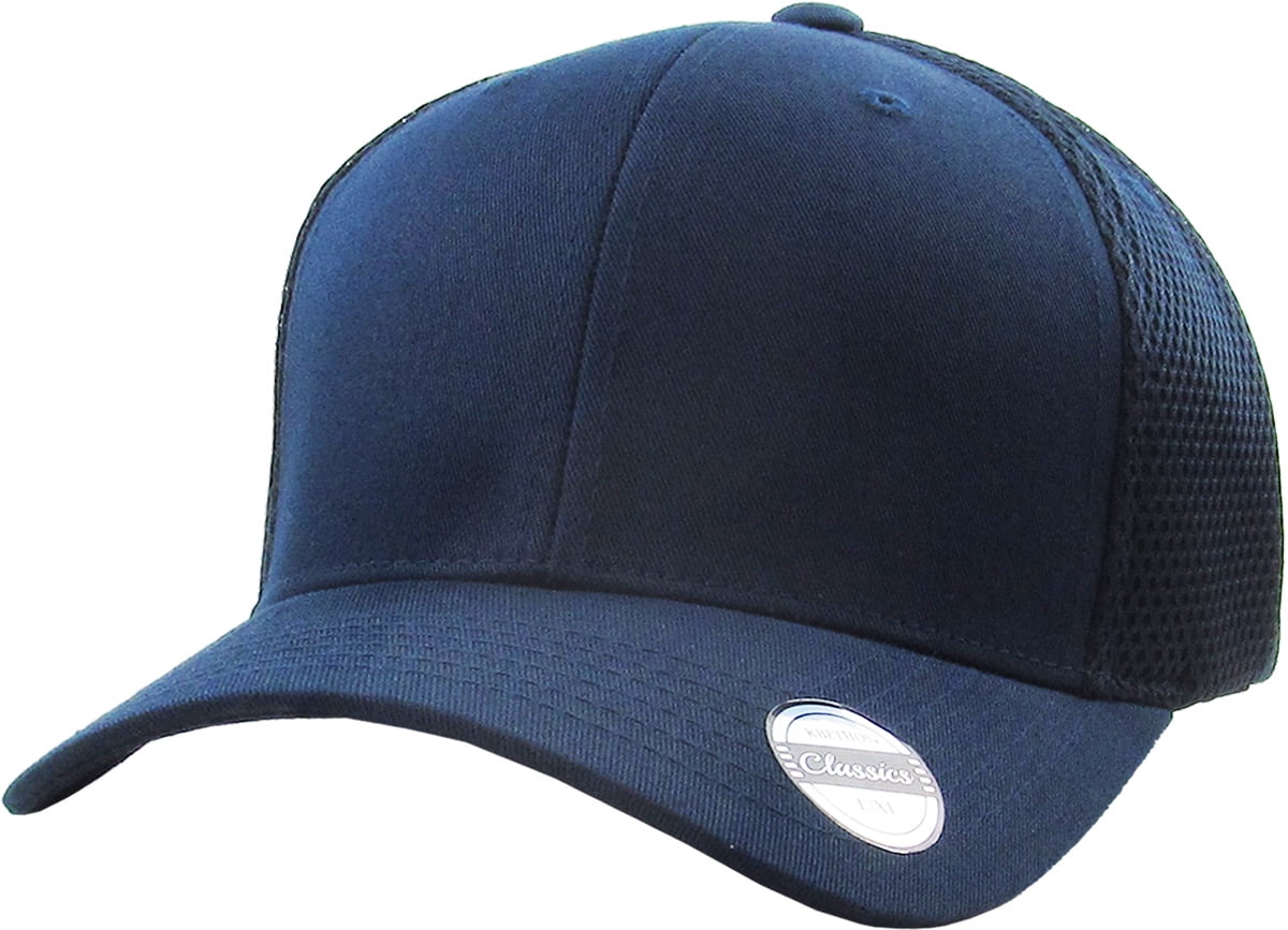 Classic Solid Stretch Meshback Cotton Twill Fitted Hat Spandex Headband ...