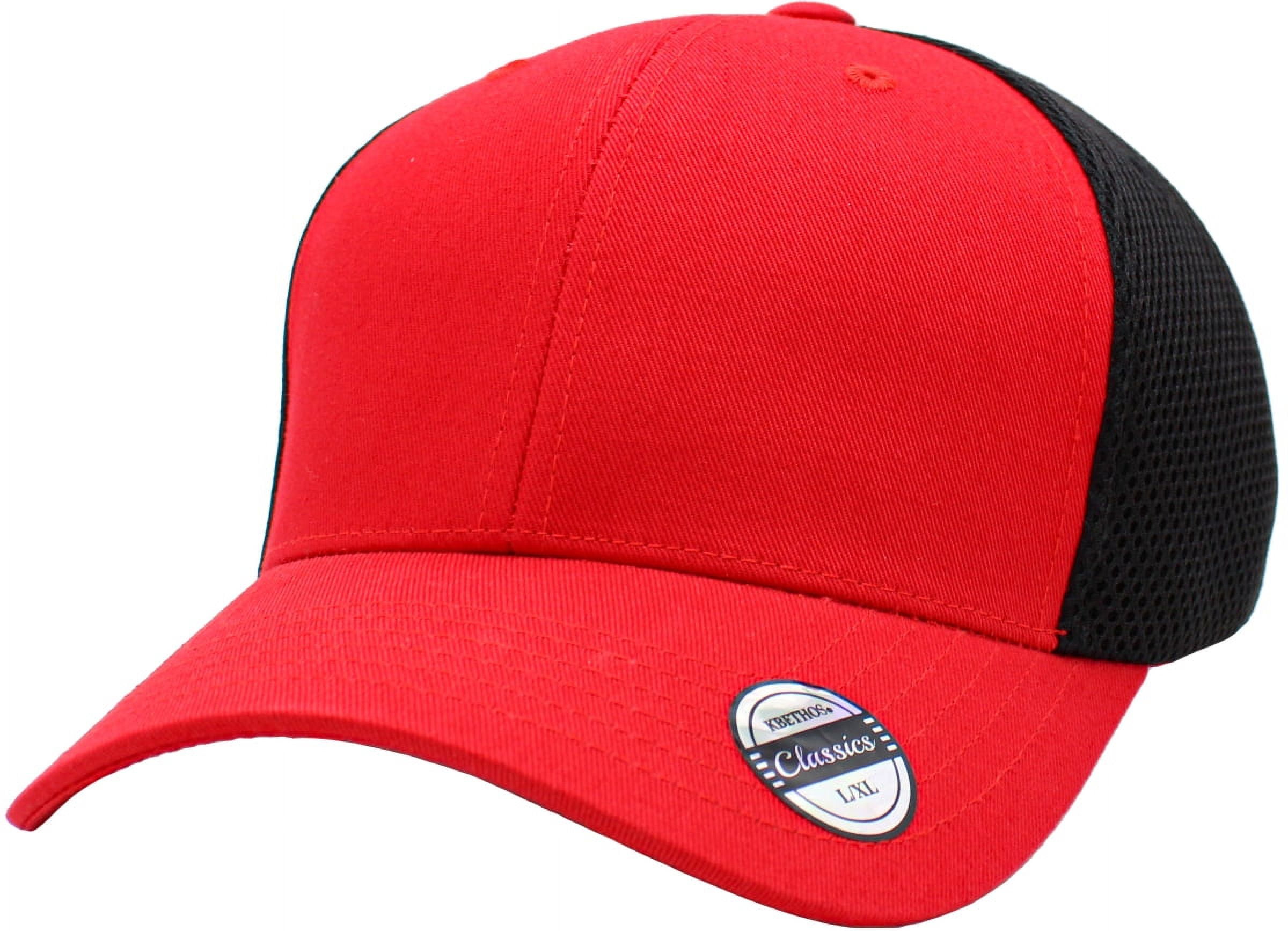 Classic Solid Stretch Meshback Cotton Twill Fitted Hat Spandex Headband ...