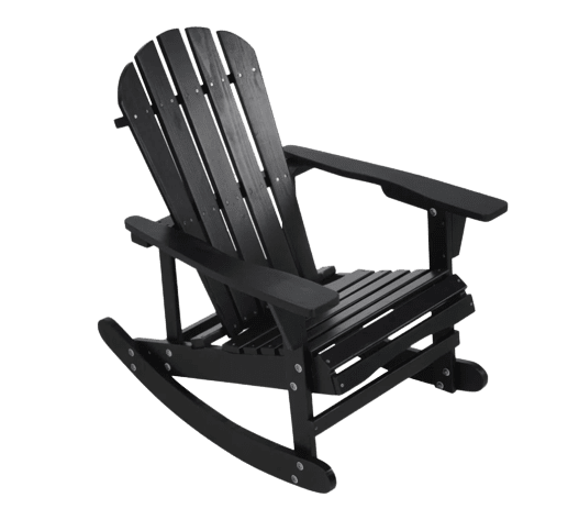 Classic Solid Wood Rocking Chair With High Backrest And Handrail ...