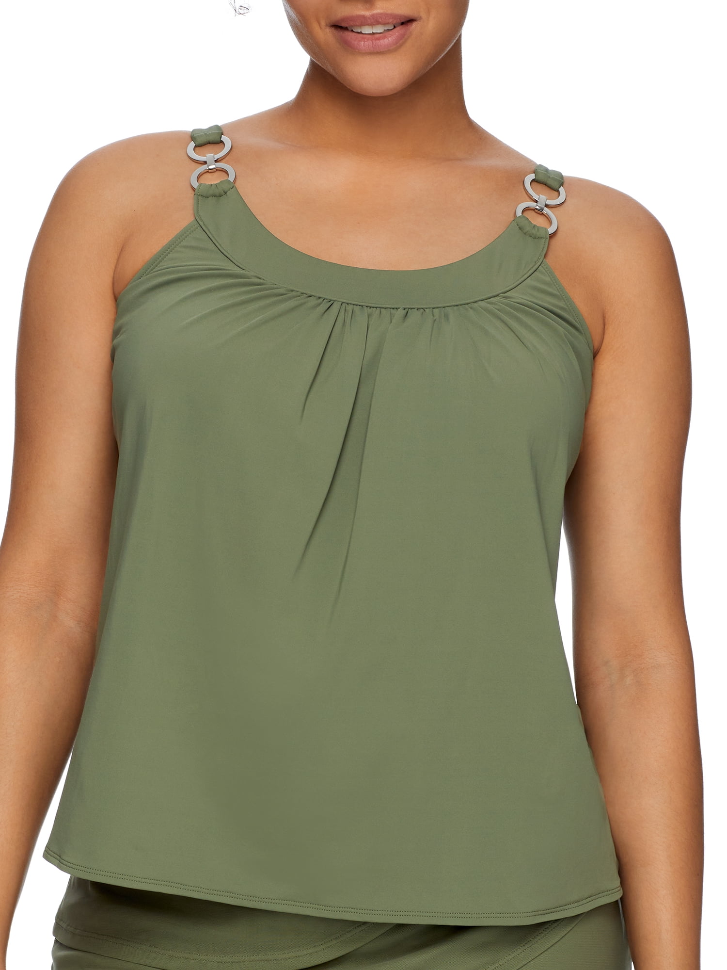 Coco Reef PALM GREEN Ultra Fit Underwire Bra-Sized Tankini Top, US 34C ...