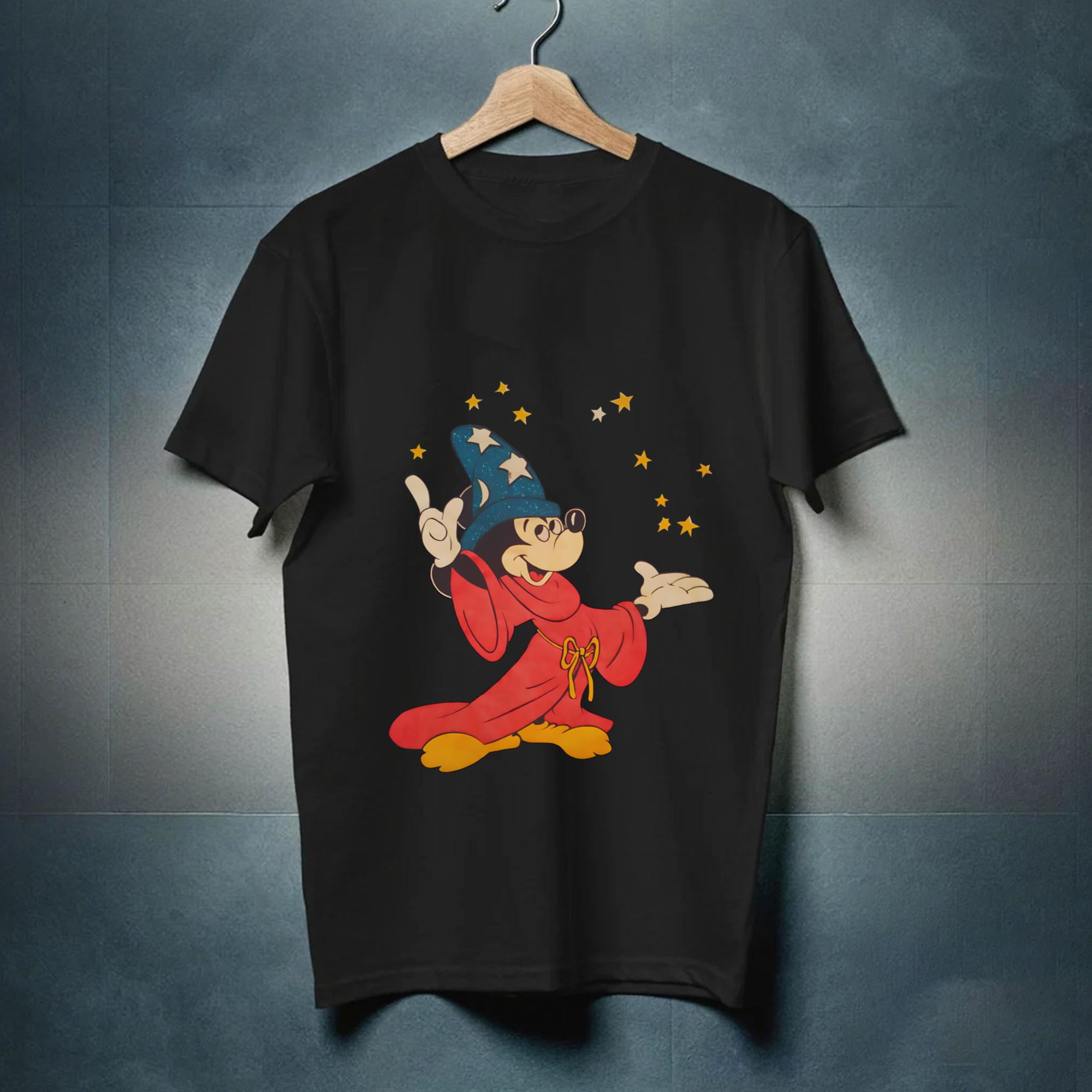 Classic Sorcerer Graphic Tee, Magic Wizard Shirt, Enchanting Theme Park ...