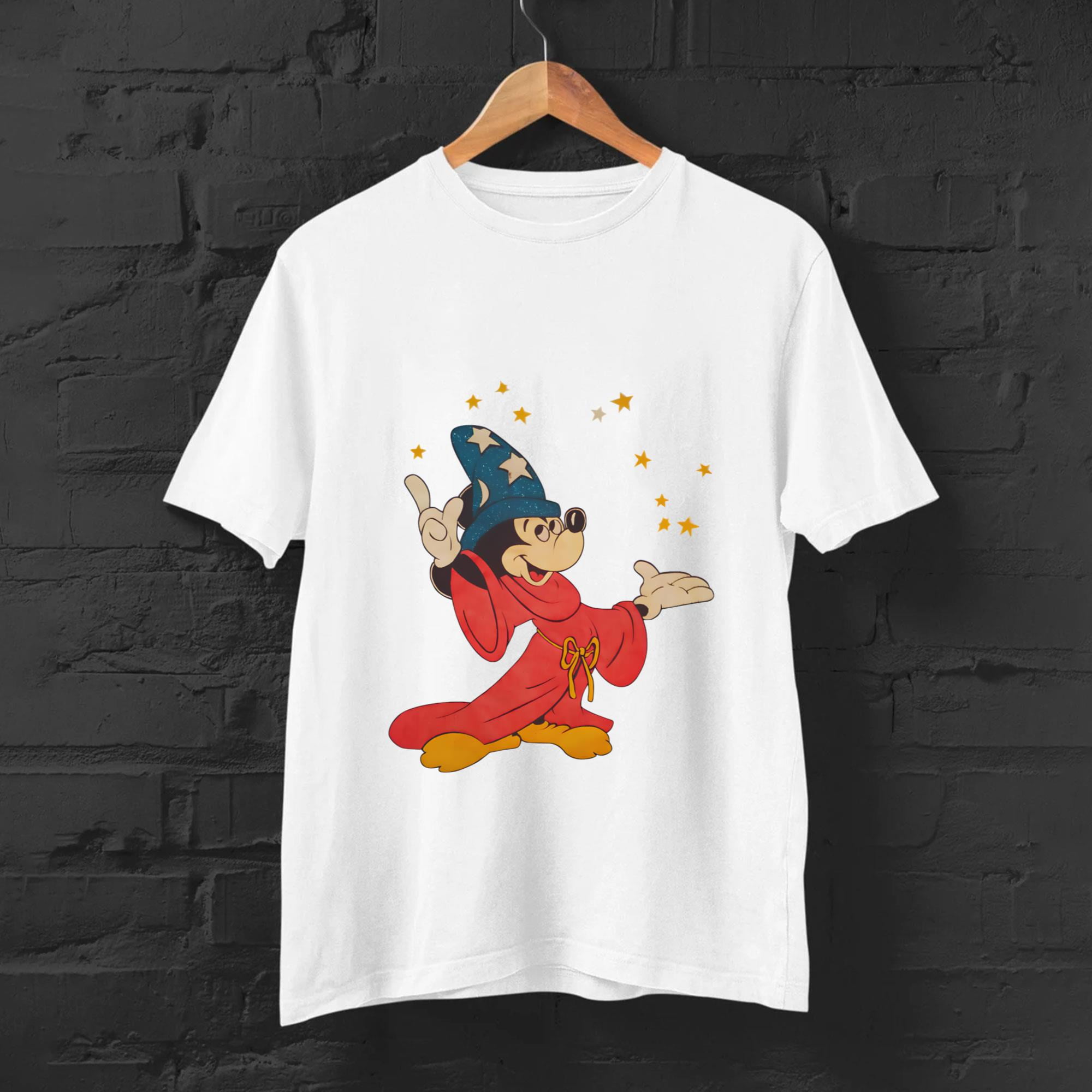 Classic Sorcerer Graphic Tee, Magic Wizard Shirt, Enchanting Theme Park ...