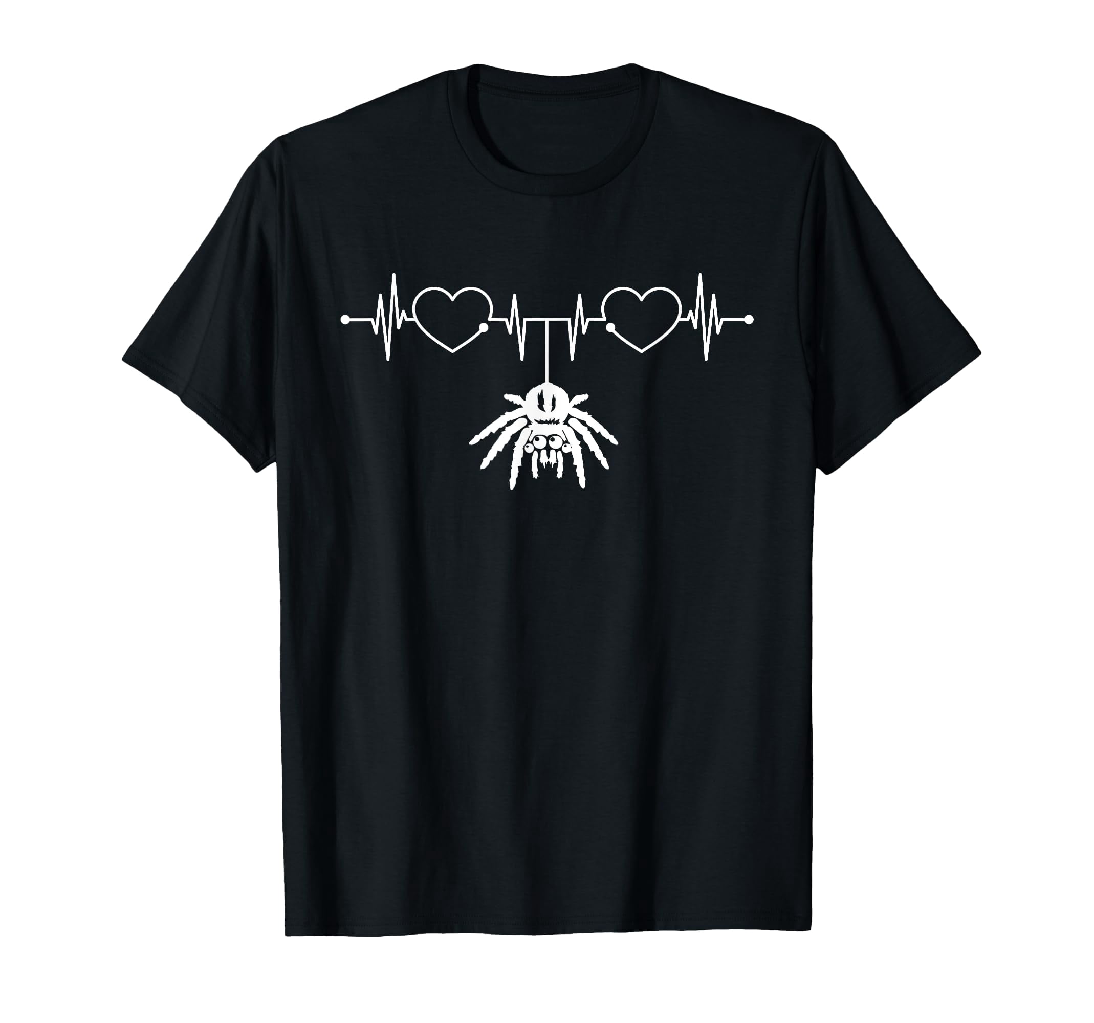Classic Spider Heartbeat Graphic T-Shirt for Exotic Pet Enthusiasts and ...