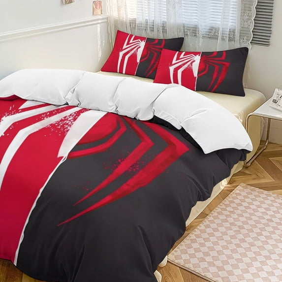 Classic Spider Print Bedding 3 Piece Set Printing Duvet Cover And 2 ...