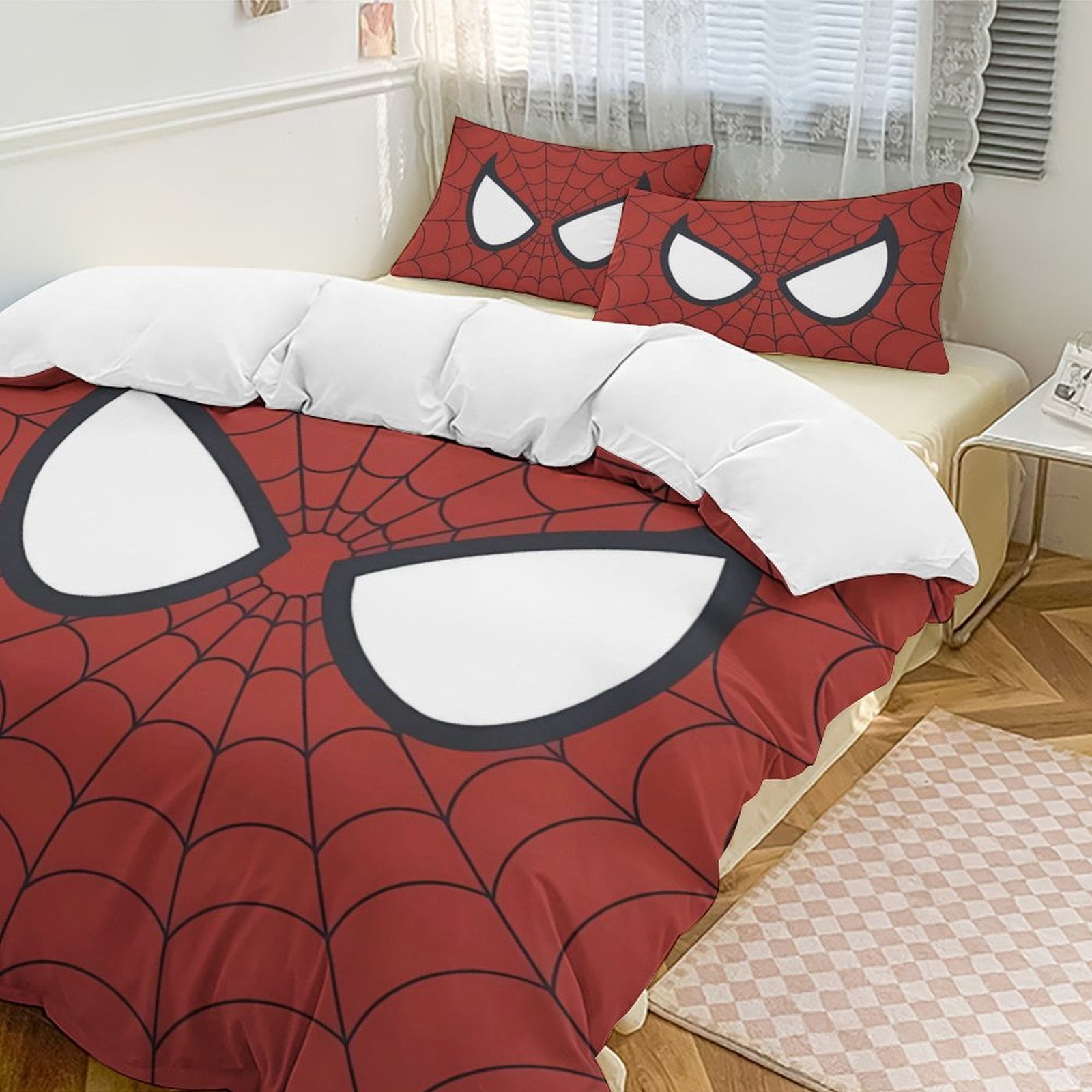 Classic Spider Print Bedding 3 Piece Set Printing Duvet Cover And 2 ...