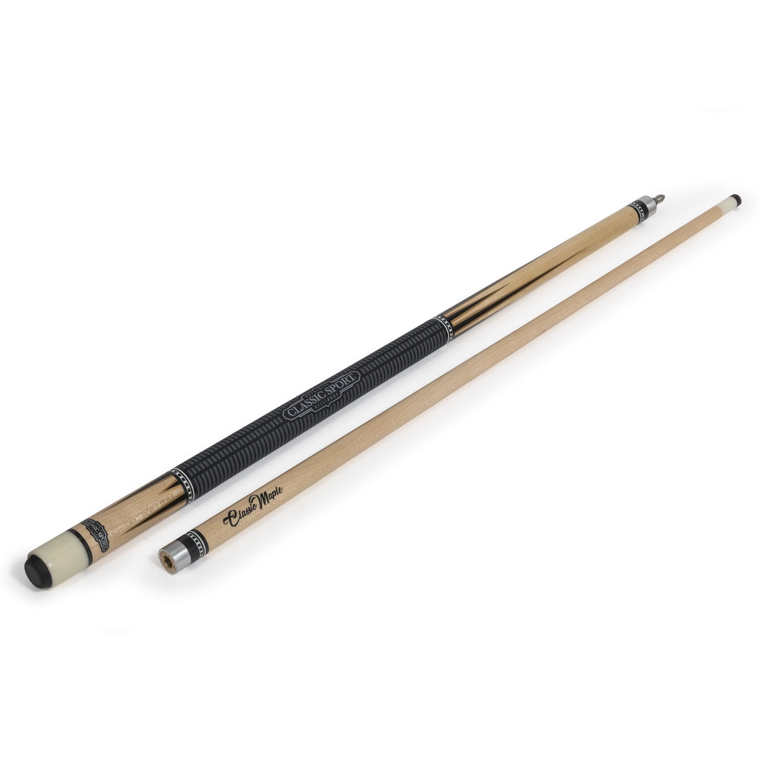 Classic Sport 57 in. Canadian Maple 2-Piece Billiard Cue Hardwood Pool ...