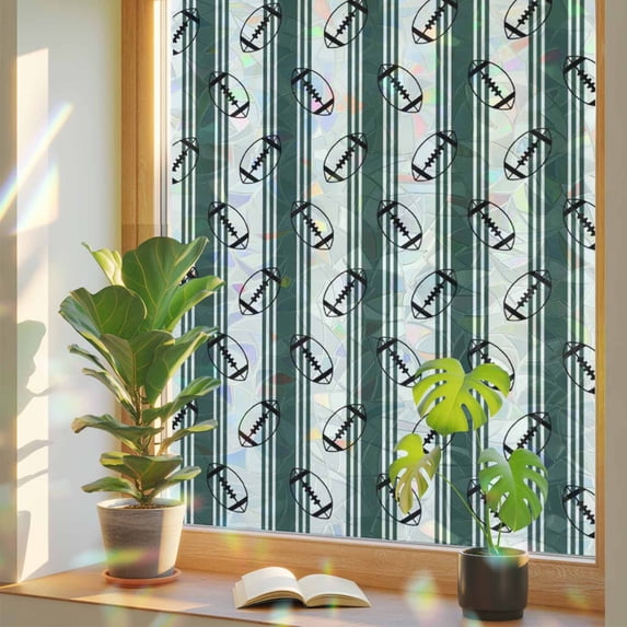 Classic Sports Athletic Football Window Privacy Film, Rainbow Film ...
