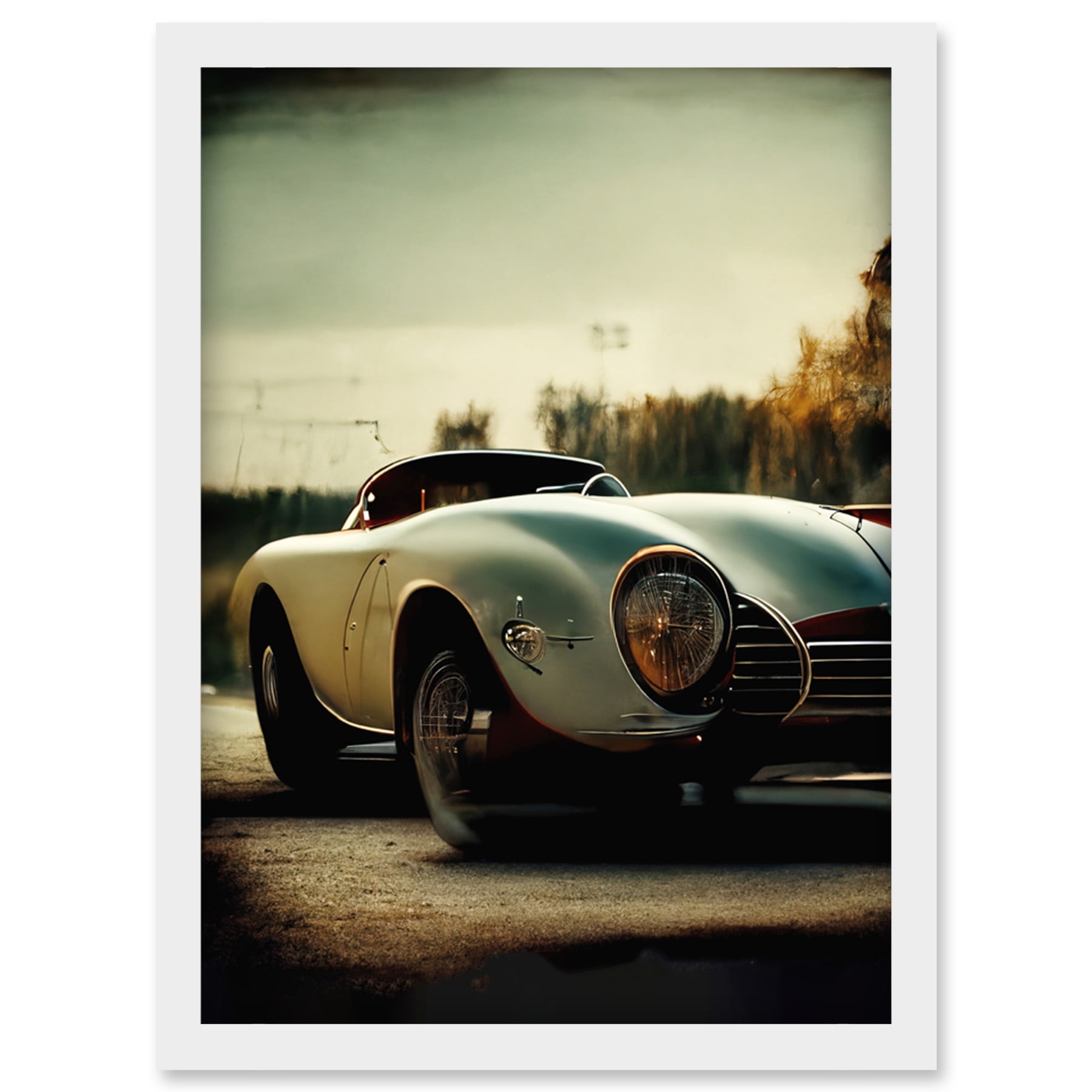 Classic Sports Car Cinematic Beauty Shot Nostalgic Print Artwork Framed ...