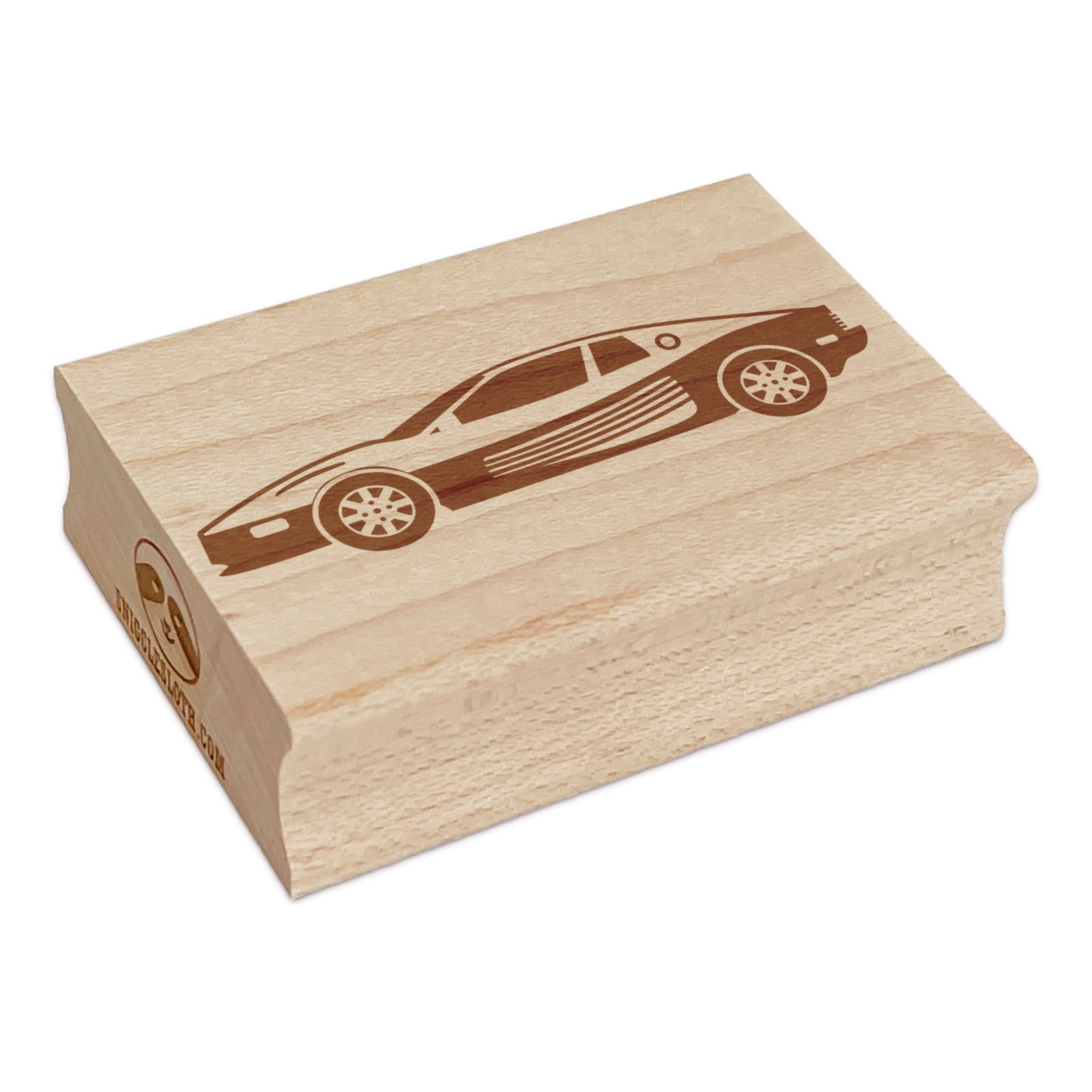 Classic Sports Car Fast Vehicle Rectangle Rubber Stamp Stamping ...