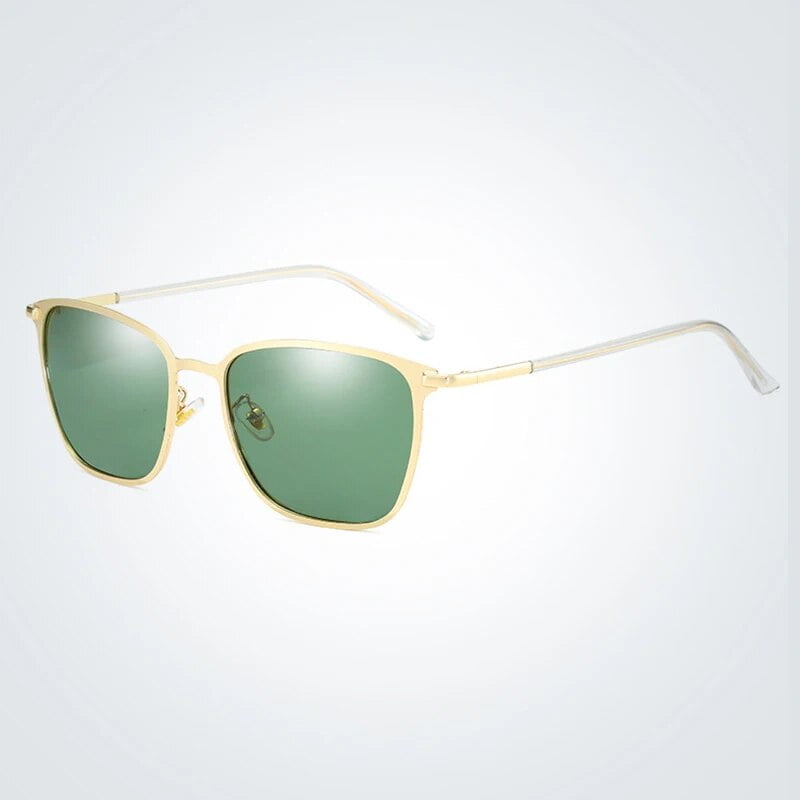 Classic Square Polarized Sunglasses Men Luxury Metal Rectangle Sun ...