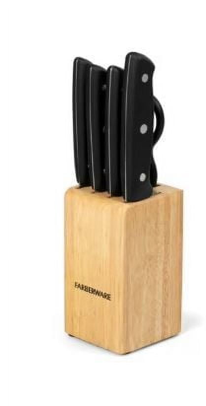 Classic Stainless Steel 6-Piece Tripe-Riveted Knife Set with Black ...