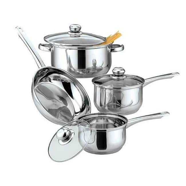 Classic 7-Piece Stainless Steel Cookware Set, Silver - Induction, Oven ...