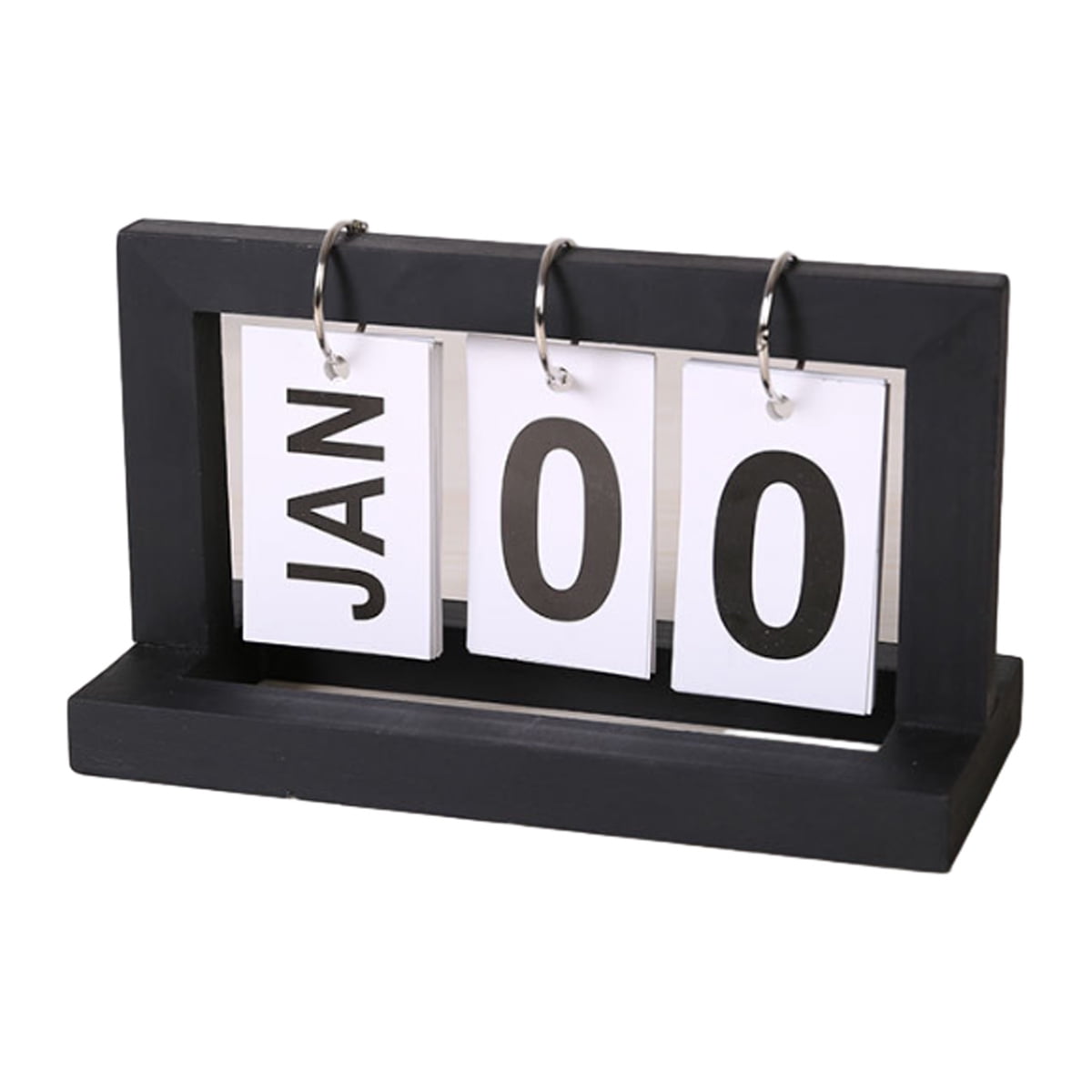 Classic Standing Flip Calendar Wooden Perpetual Calendar, Retro Wood ...