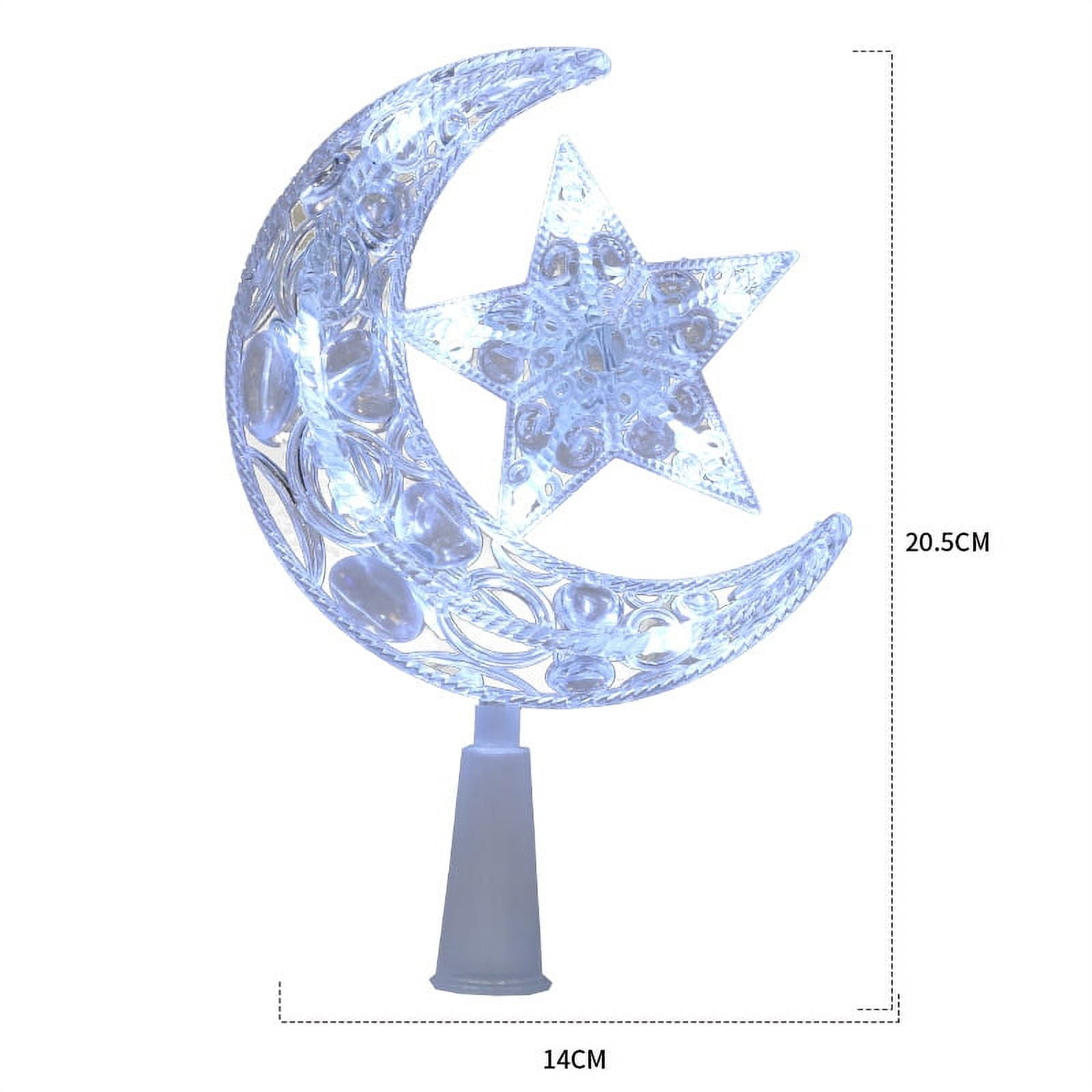 Classic Star Moon Tree Topper LED Tree Topper Light for Christmas Tree ...