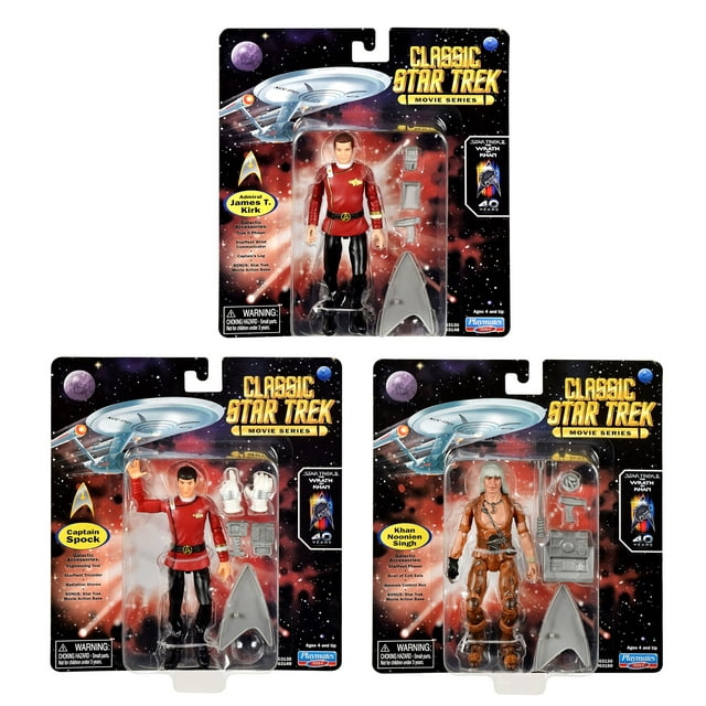 Classic Star Trek II The Wrath of Khan 40 Years Movie Series 5" Action ...