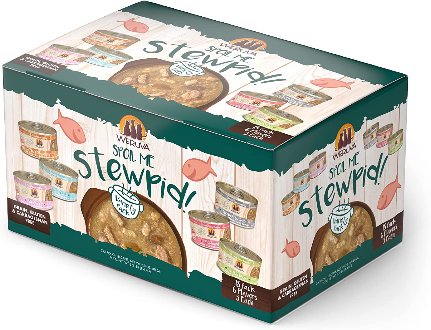 Classic Stews Cat Food, Spoil Me Stewpid! Variety Pack, 3oz Can (Pack ...