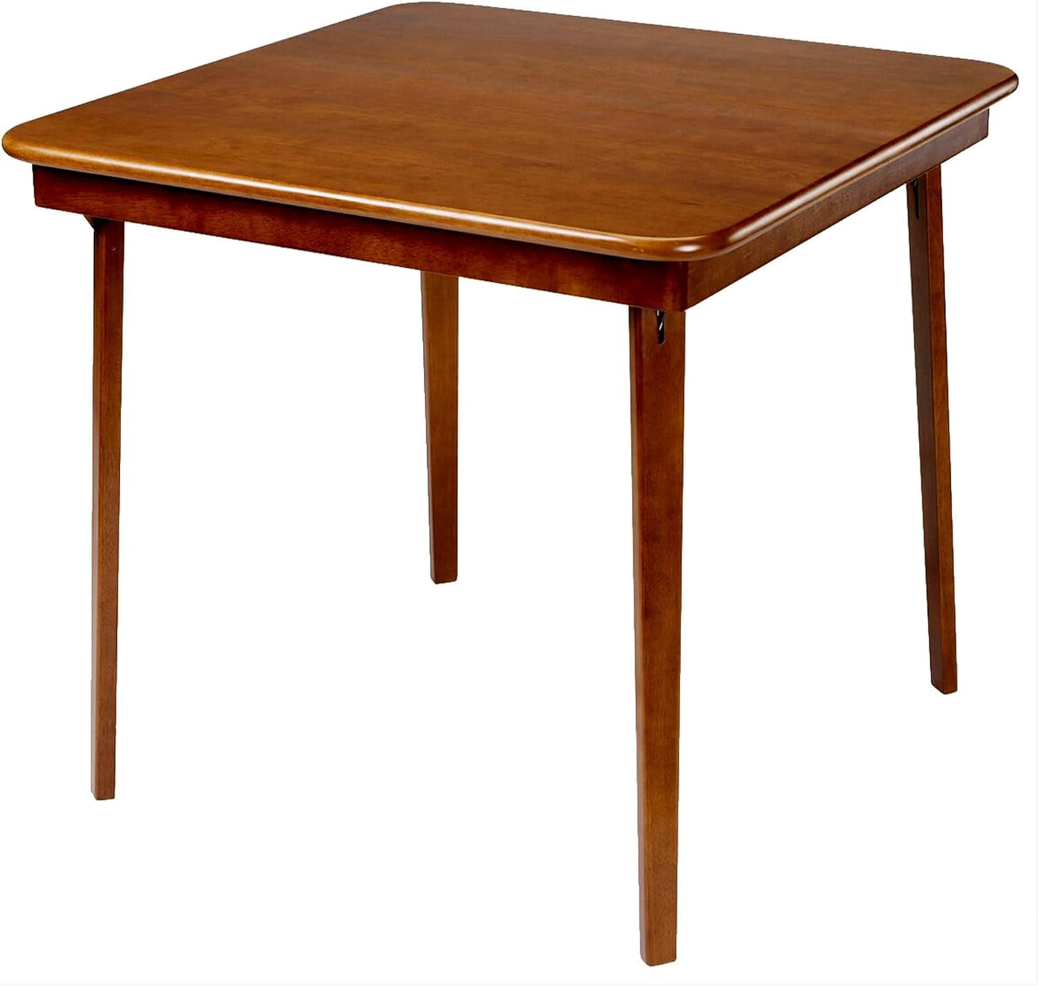 Classic Straight Edge Wood Folding Card Table, Fruitwood Frame ...