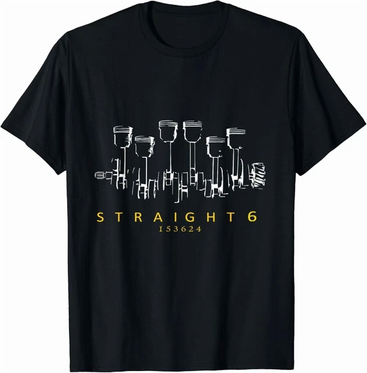 Classic Straight-Six 6 Piston Engine Motorsport Gift Unisex T-Shirt ...