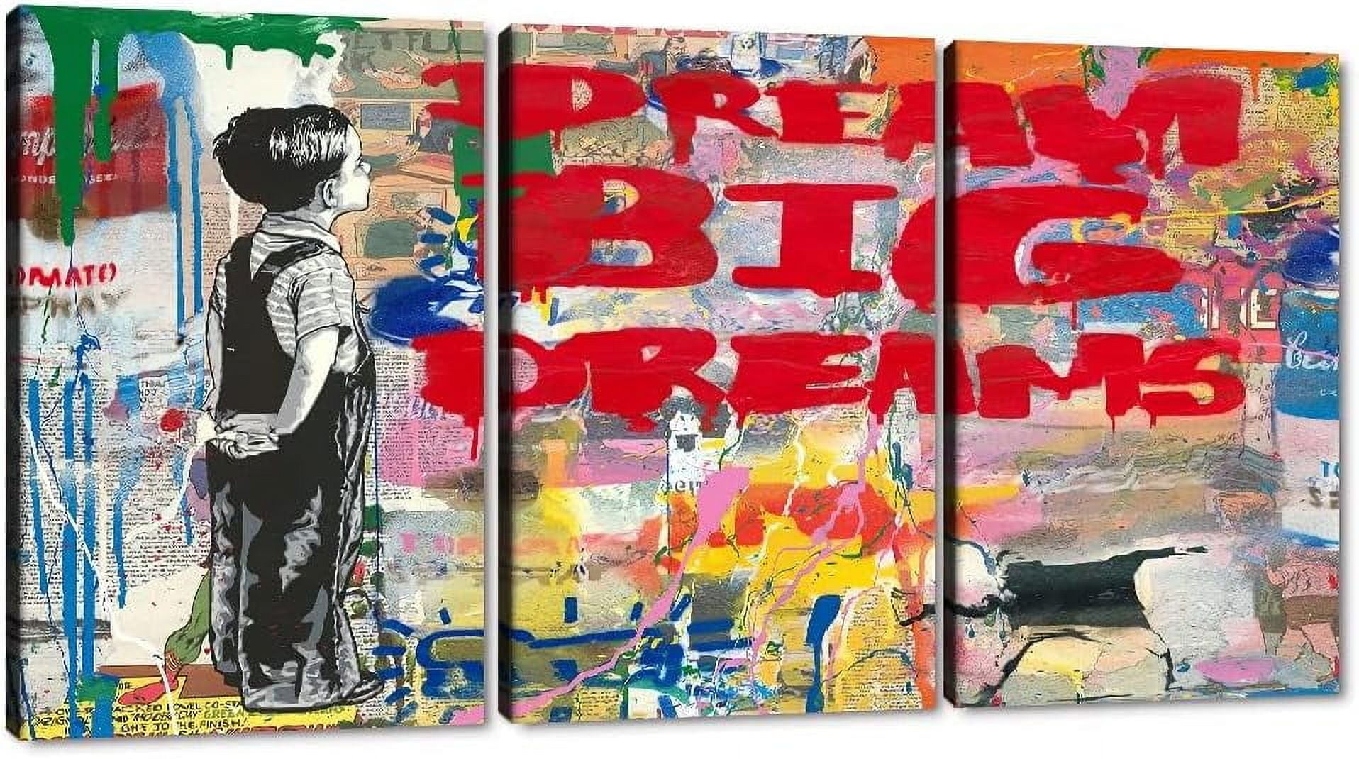 Classic Street Art Banksy Graffiti Wall Art Behind The Curtain Posters ...
