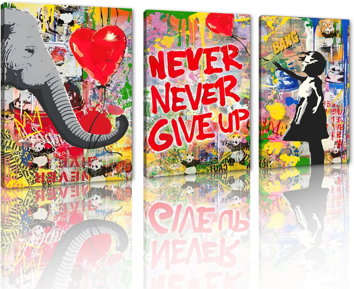 Classic Street Art Banksy Graffiti Wall Art Behind The Curtain Posters ...