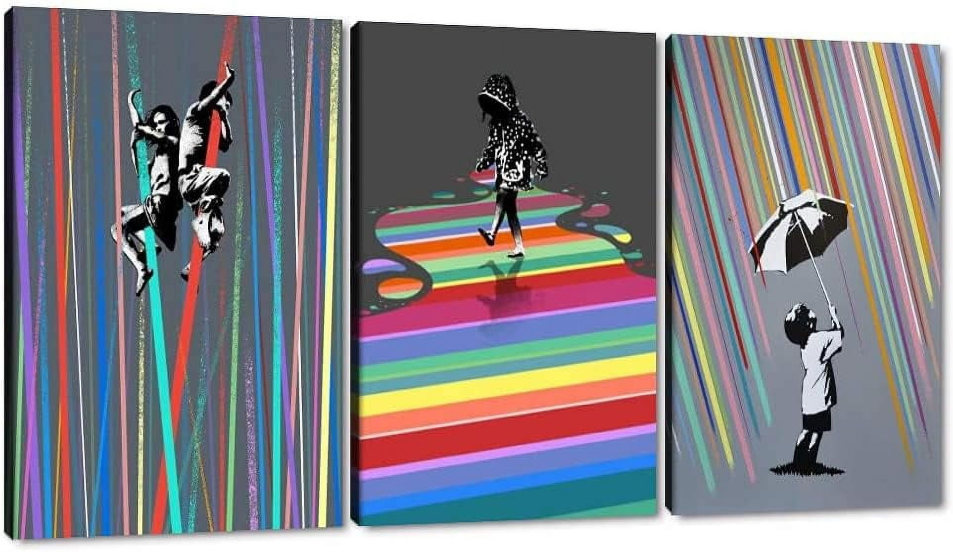 Classic Street Art Banksy Graffiti Wall Art Behind The Curtain Posters ...